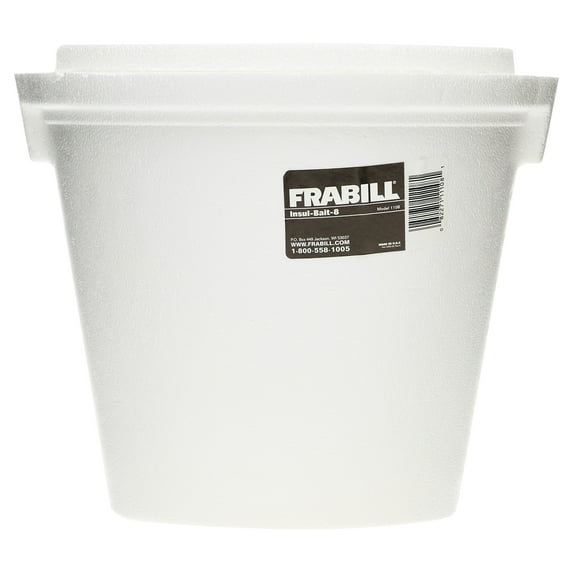 Frabill Fishing Insulated Styrofoam Bait Bucket, 8 Quart - Walmart.com
