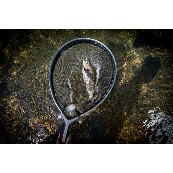 Frabill Floating Trout Net - Black Micromesh Fishing Net for Wading and ...