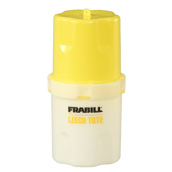 Frabill Leech Tote Bait Storage Container, 1-Quart, Yellow/White ...