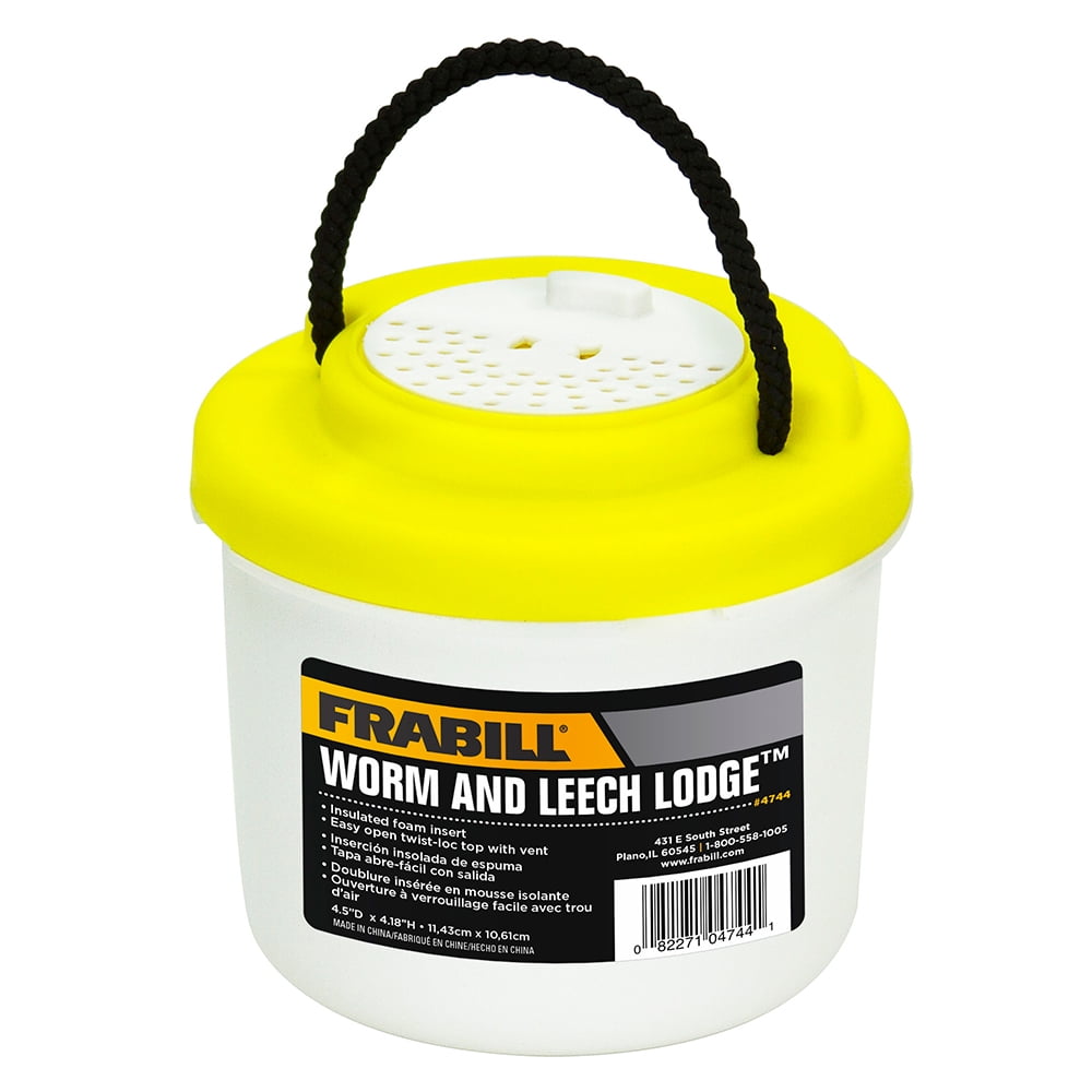 Frabill Compact Foam Container: Small Worm & Leech Lodge Bait Bucket ...