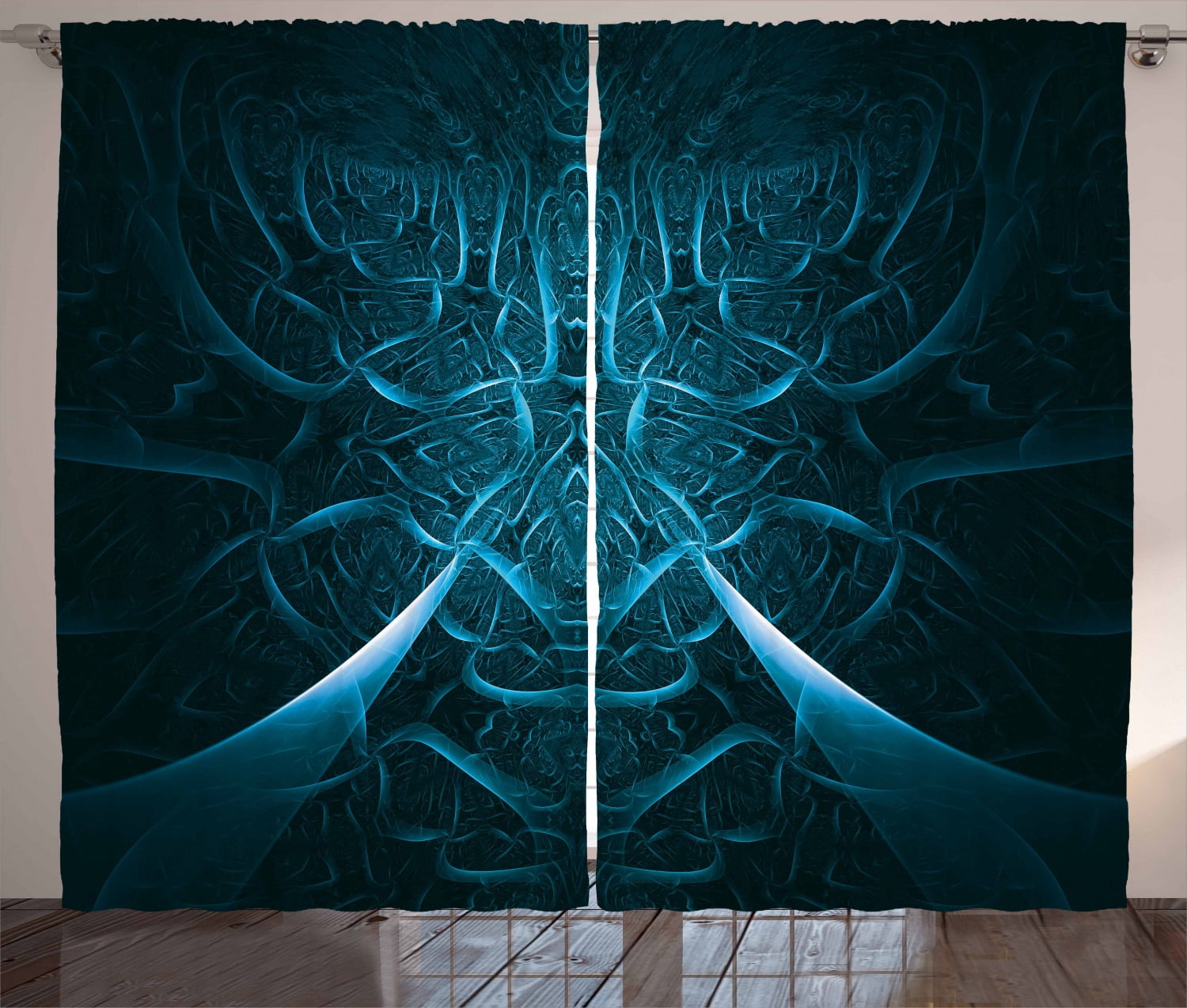 Ambesonne Modern Curtains 2 Panel Set, Abstract Spooky Effect, 108" x ...