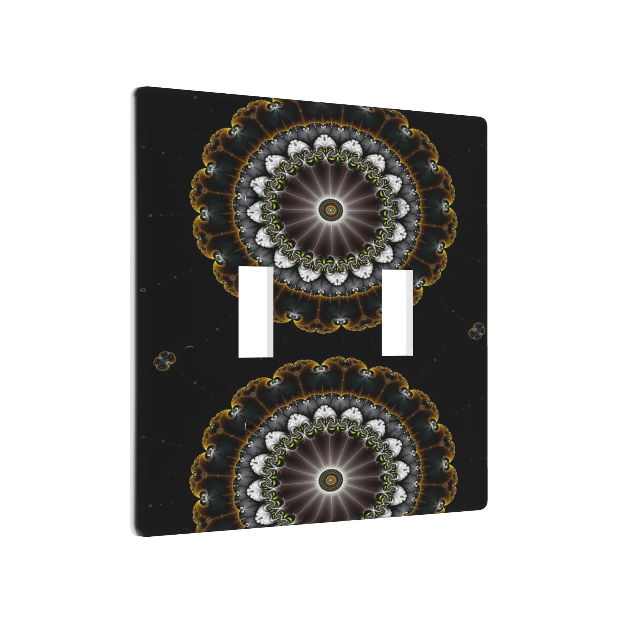 Fractal-Design- Double Toggle Light Switch Plate Decorative Wall Plate ...