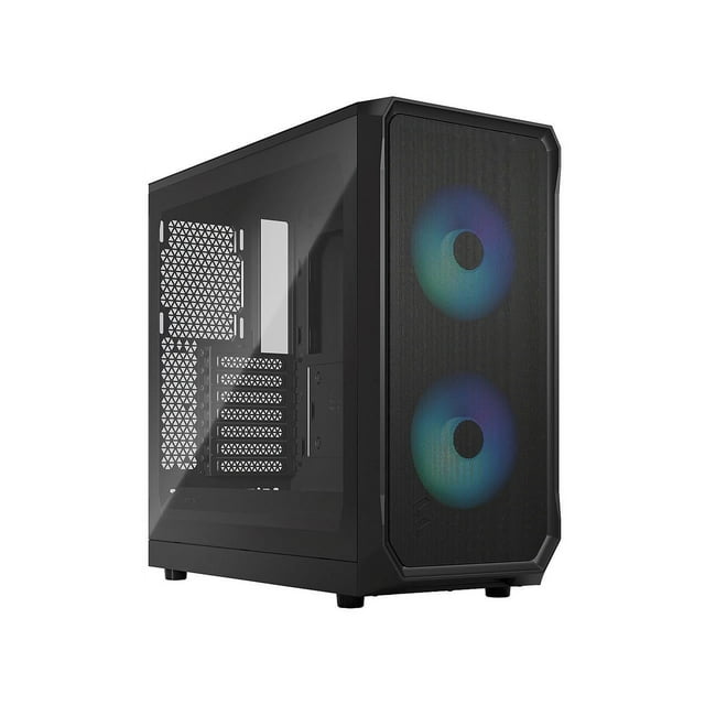 Fractal Design Focus 2 RGB, Black ATX mATX Mini ITX, Clear Glass Mid ...