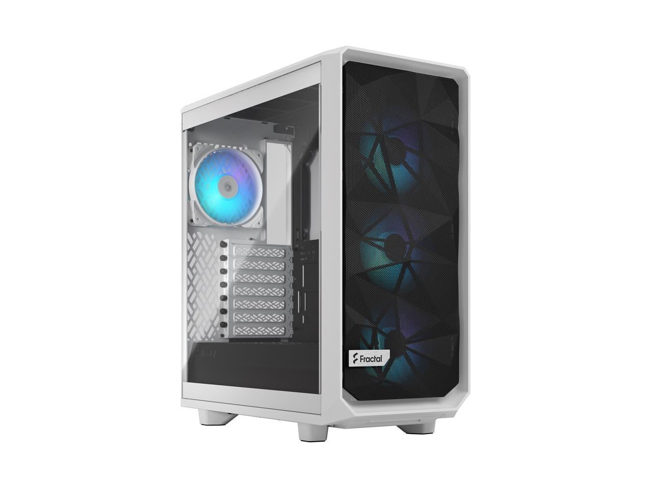 Fractal Design Meshify 2 Compact RGB White TG High-Airflow Tempered ...