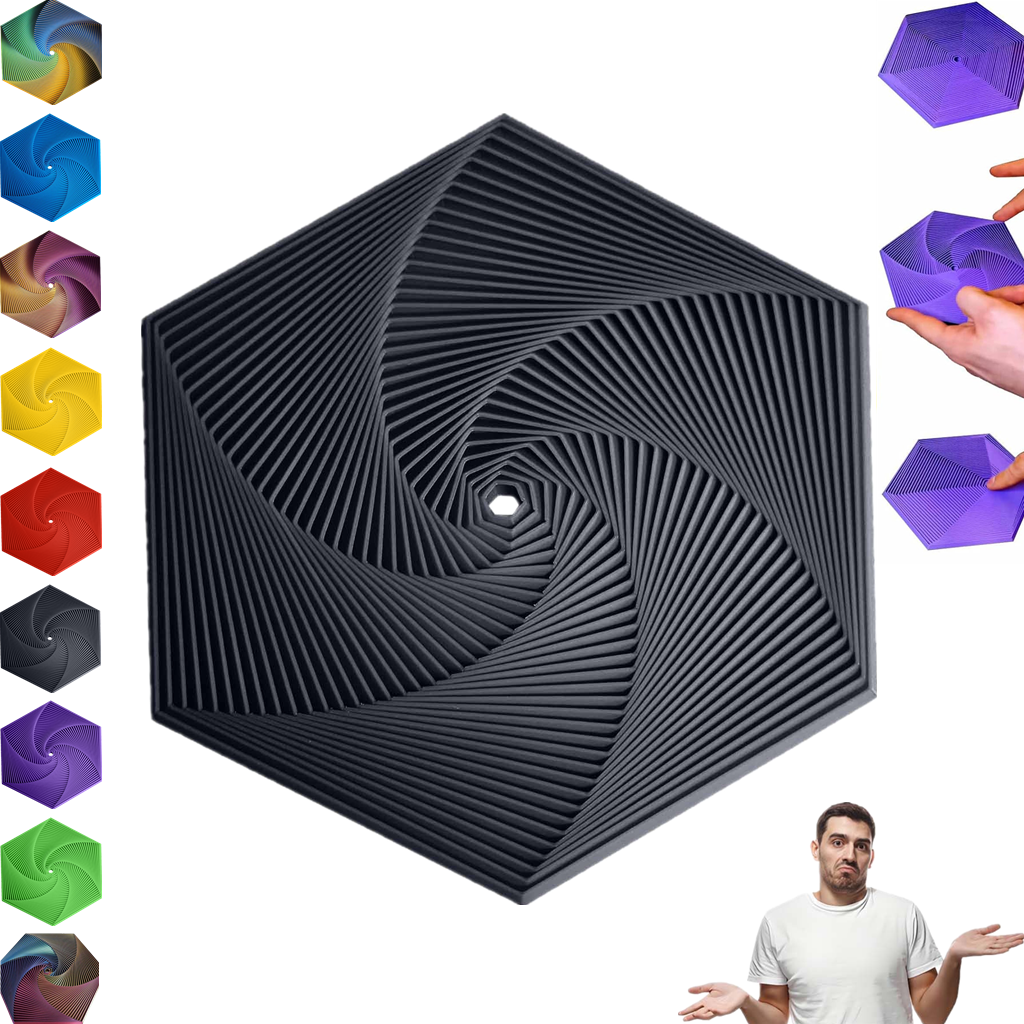 Fractal Fidget Hexagon, 3D-Printed Fingertip Decompression Toy, Adult ...