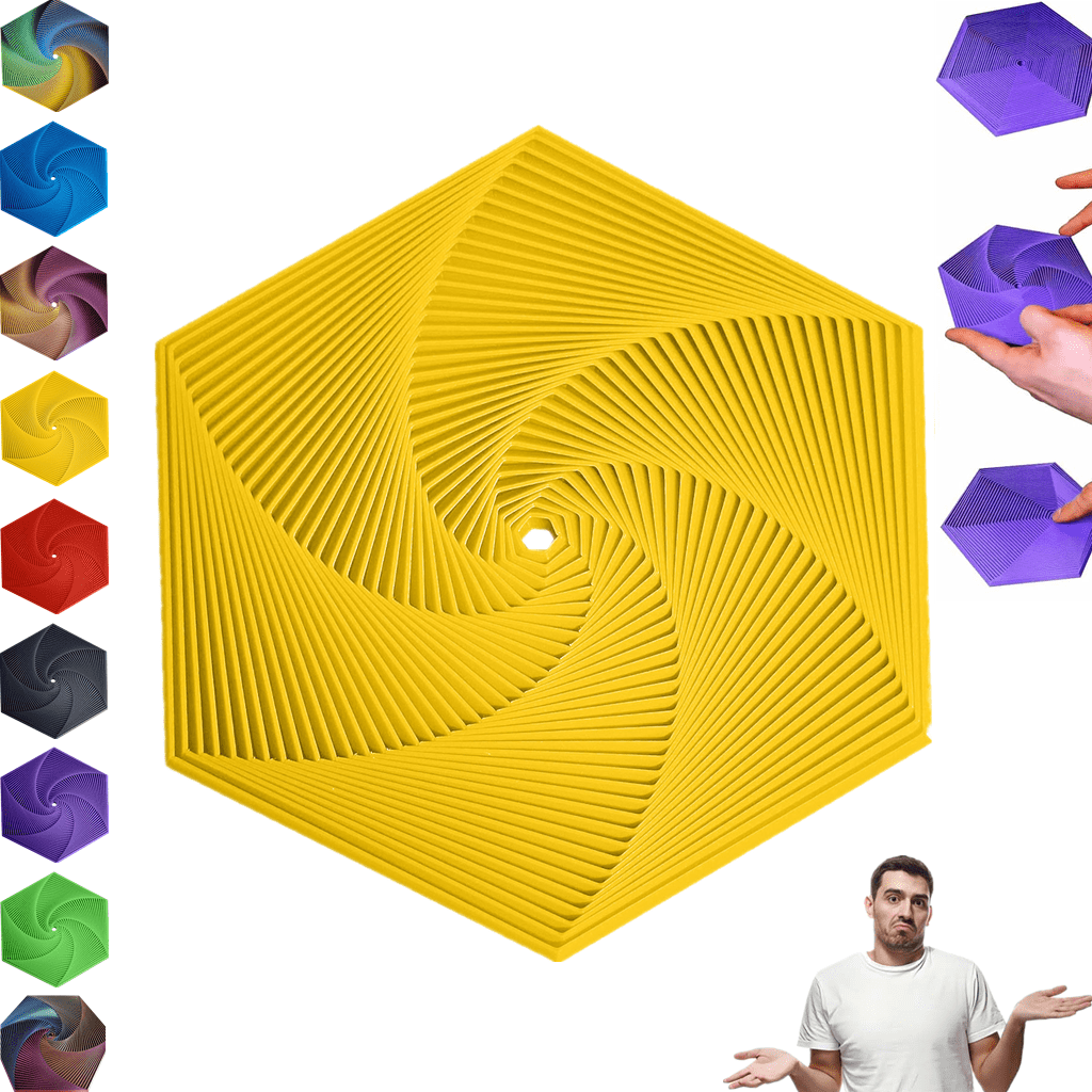 Fractal Fidget Hexagon, 3D-Printed Fingertip Decompression Toy, Adult ...