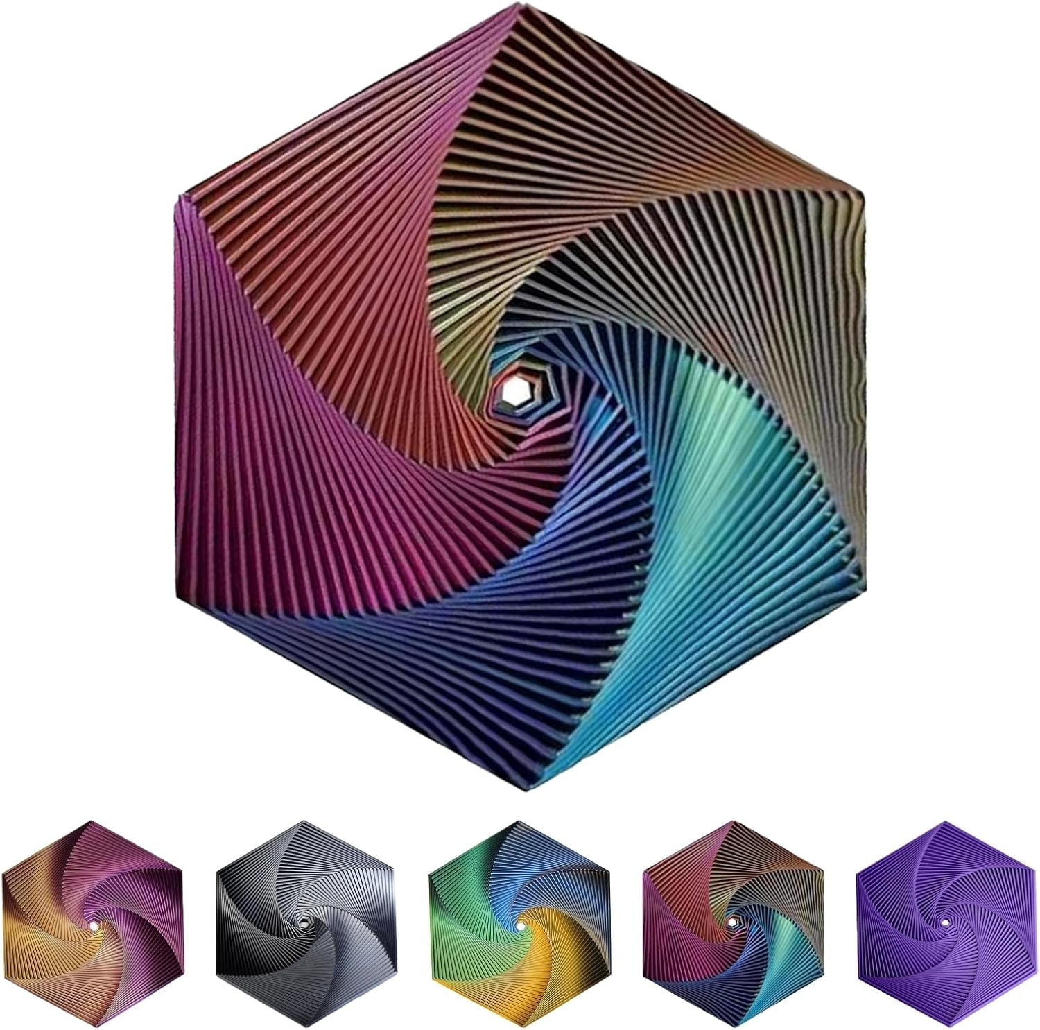 Fractal Fidget Hexagon-3D Printed Hexagon Fidget Toy, Infinity Cube ...