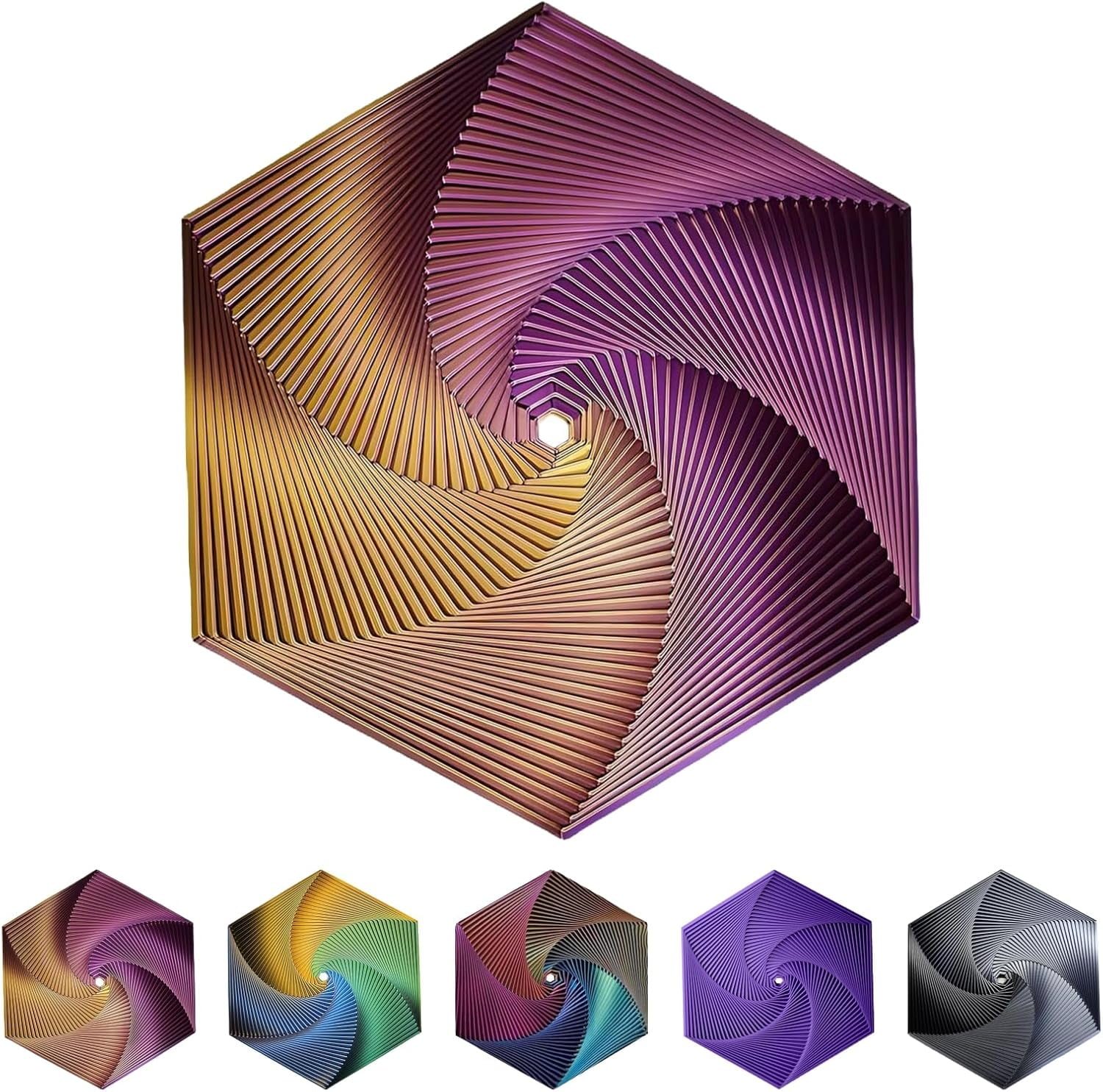 Fractal Fidget Hexagon-3D Printed Hexagon Fidget Toy, Infinity Cube ...