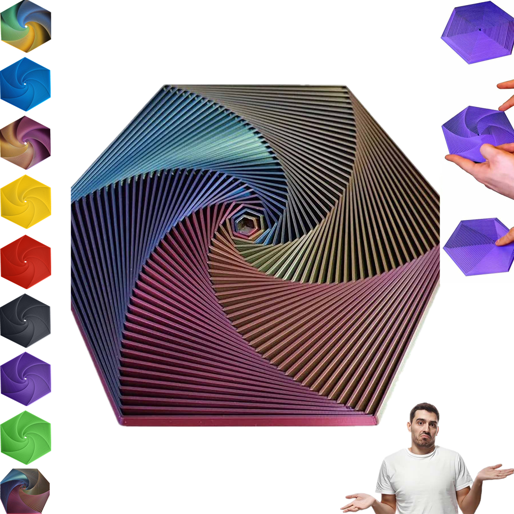 3d Printed Expanded Sensory Fidget Star Fractal Fidget Hexagon, 3D ...