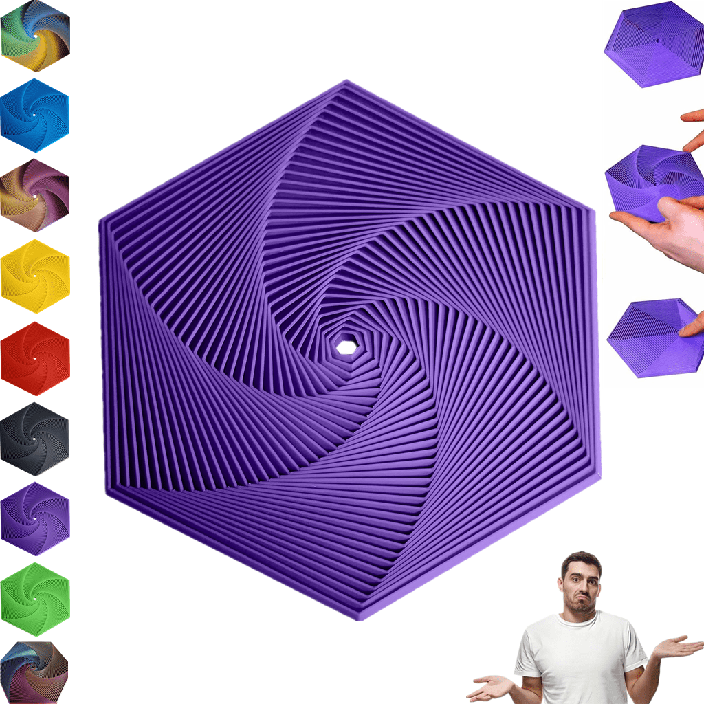 Fractal Fidget Hexagon, Colorful Fidget Cubes Sensory Toys, 3D Printing ...