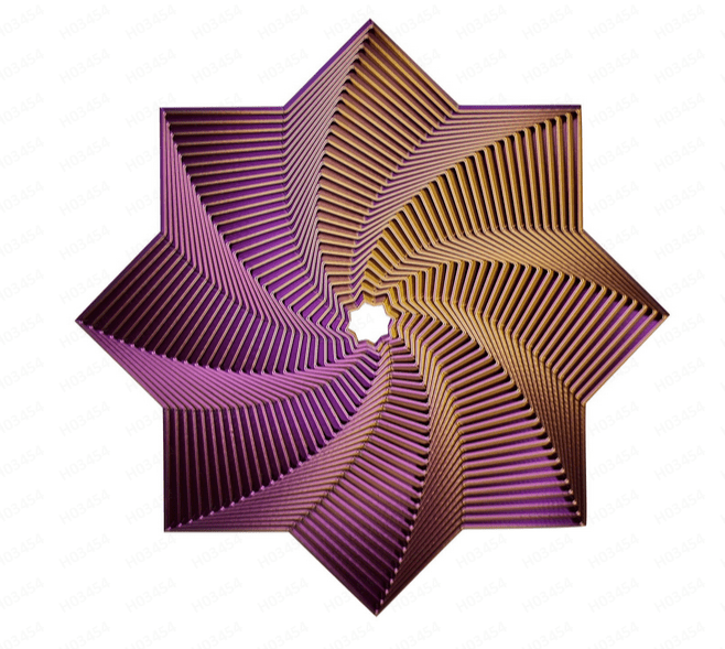 Fractal Fidget Hexagon Polygon, 2024 New Polygon Spiral Fidget Toy, 3D ...