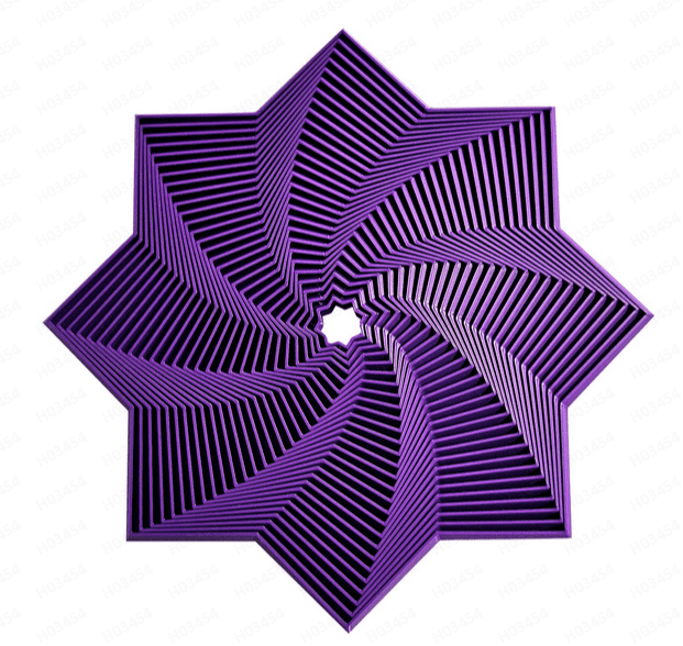 Fractal Fidget Hexagon Polygon, 2024 New Polygon Spiral Fidget Toy, 3D ...