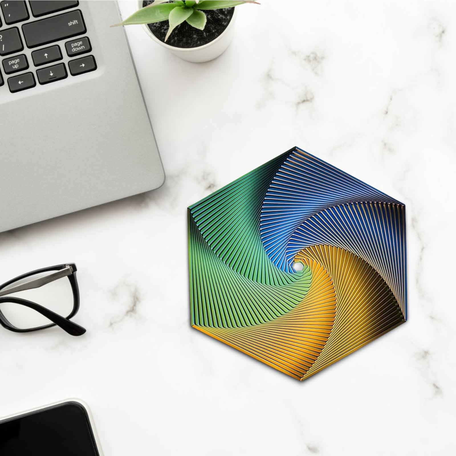 Fractal Fidget Hexagon Toys Kinetic Desk Spinning, Cube Fidget Toy ...