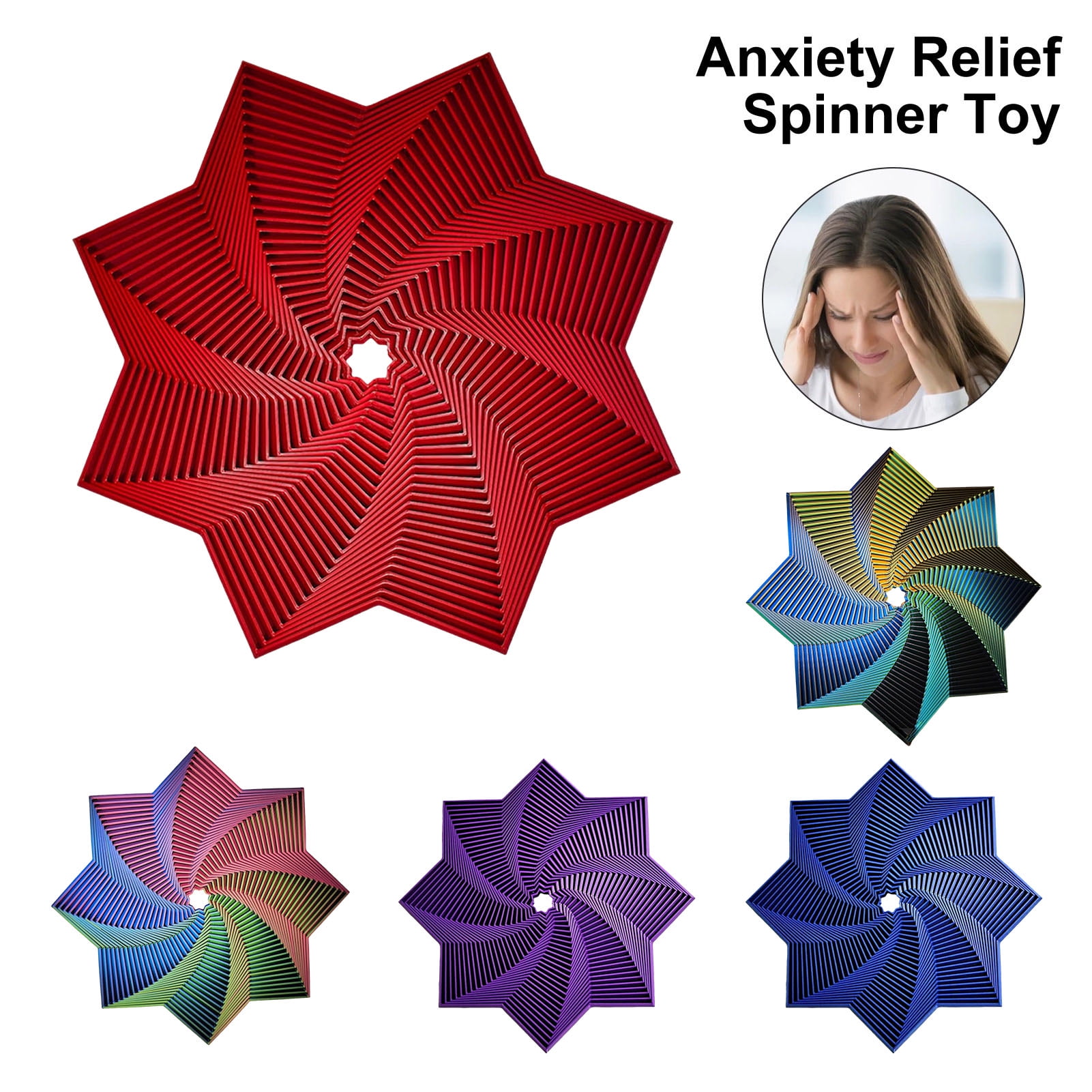 Fractal Fidget Octagon 3D Printed Anxiety Stress Relief Kids Adults ...