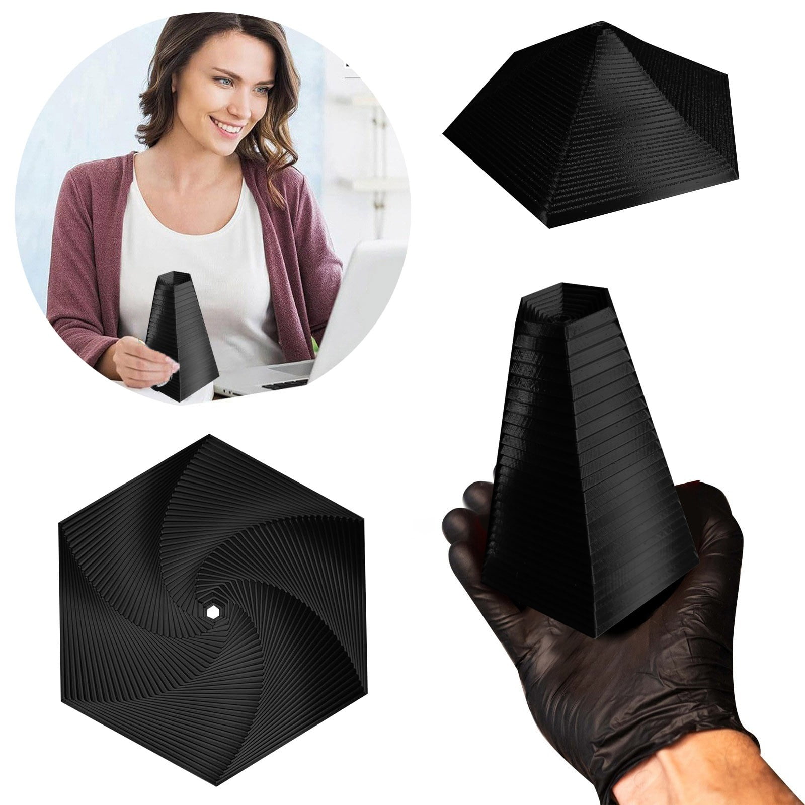 Fractal Hexagon Hexagon Super Hexagon Spiral 3D Printing Hexagon Toy ...