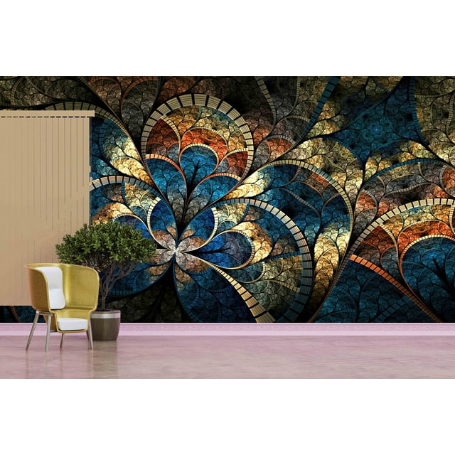 Fractal Pattern, Custom Wallpaper, Fractal Pattern Wall Decor, Modern ...