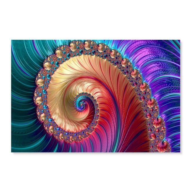 Fractal Spiral Acrylic Glass Art - Walmart.com