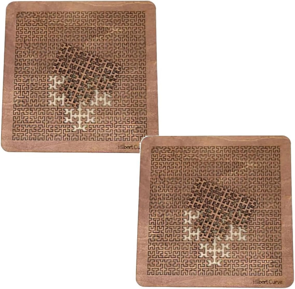 Fractal Tray Puzzle - Challenging Wooden Jigsaw with Irregular Curves ...