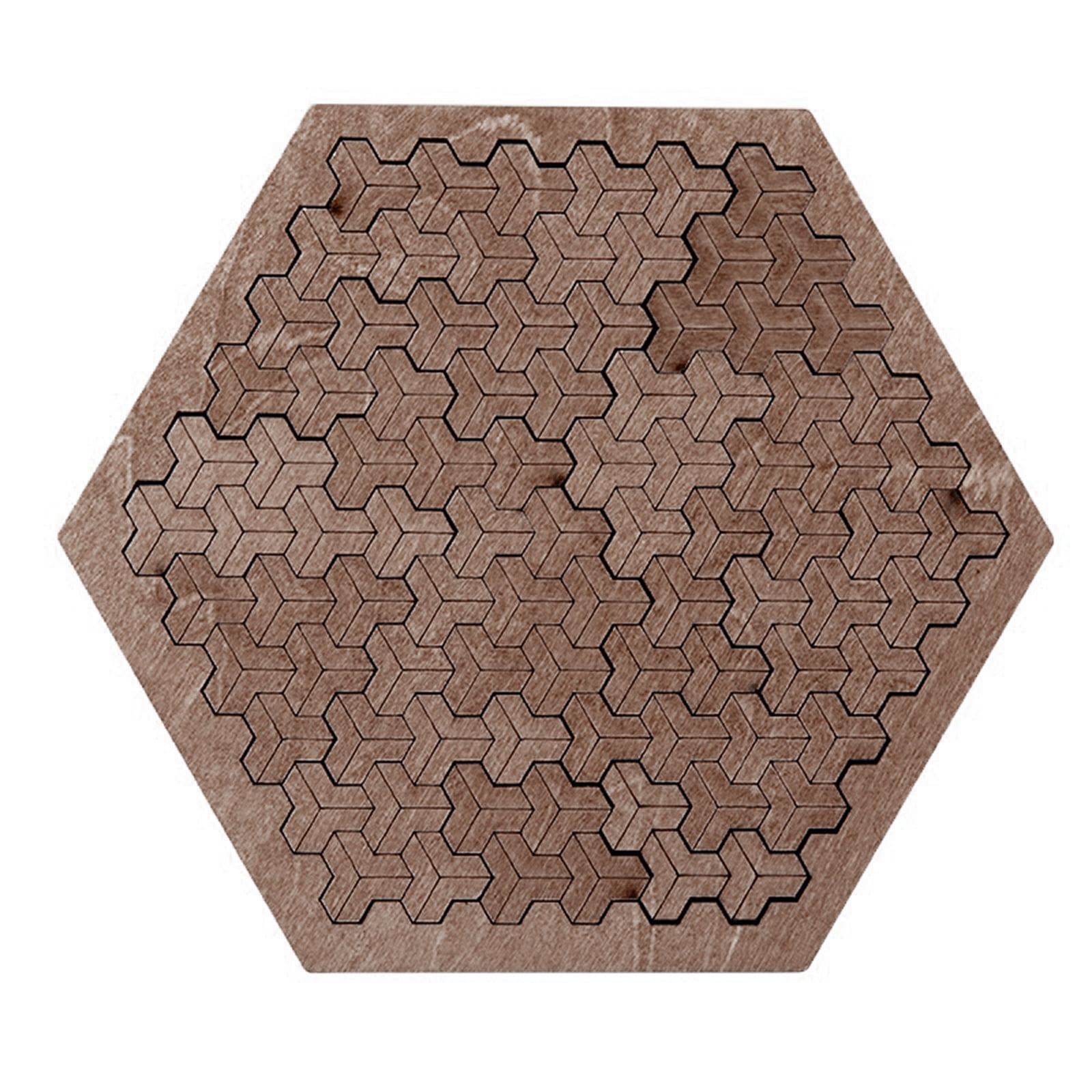 Fractal Tray Puzzle - Challenging Wooden Jigsaw with Irregular Curves ...