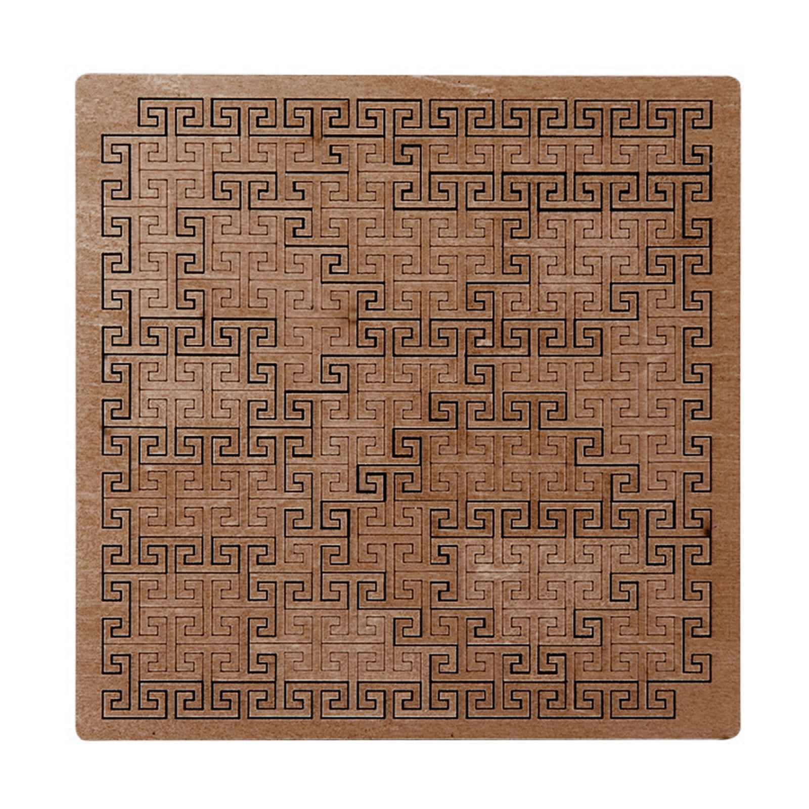 Fractal Tray Puzzle - Challenging Wooden Jigsaw with Irregular Curves ...