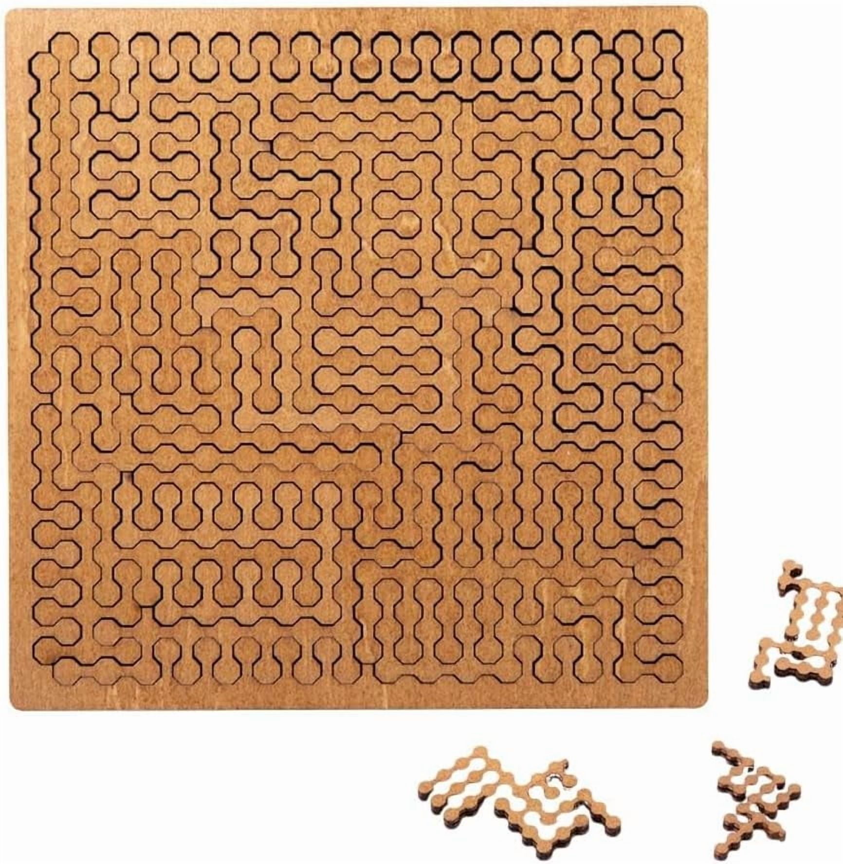 Fractal Tray Puzzle with Hilbert Curve Design, Reverse Thinking Wooden ...