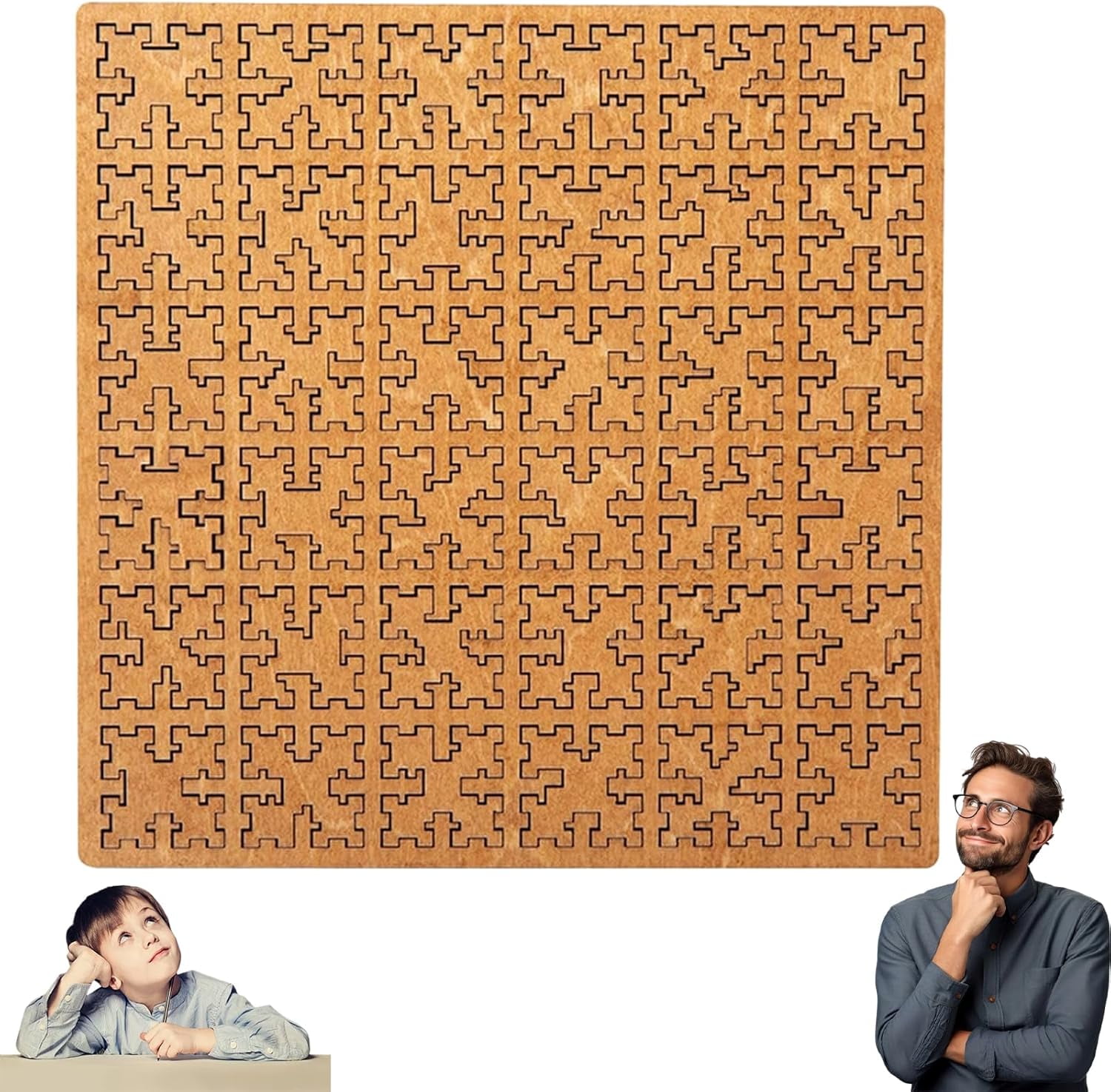 Fractal Tray Puzzles, 2026 New Mind Bending Wooden Jigsaw Puzzle, Hard ...