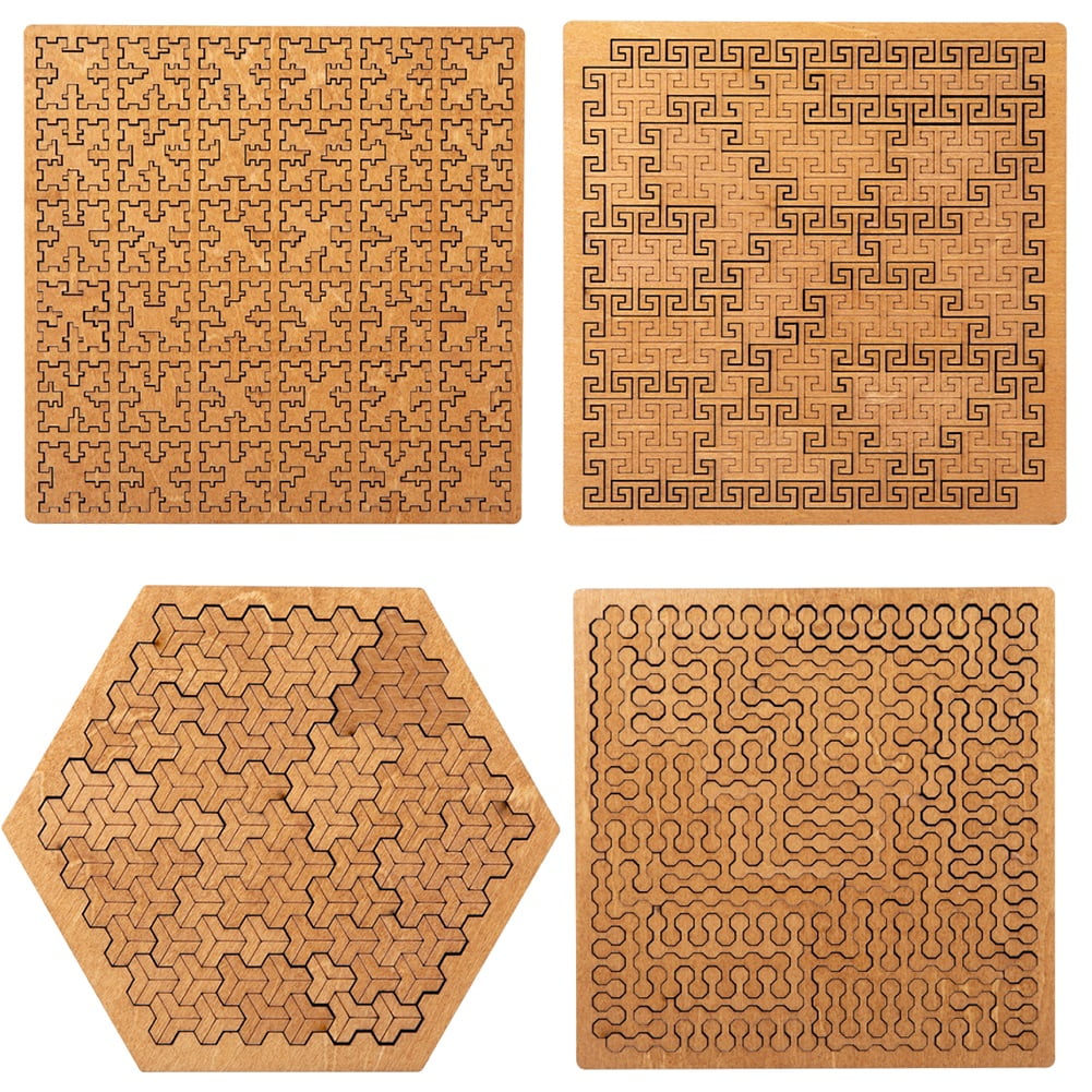 Fractal Tray Puzzles, Hard Difficult Wooden Jigsaw for Adults, Mind ...