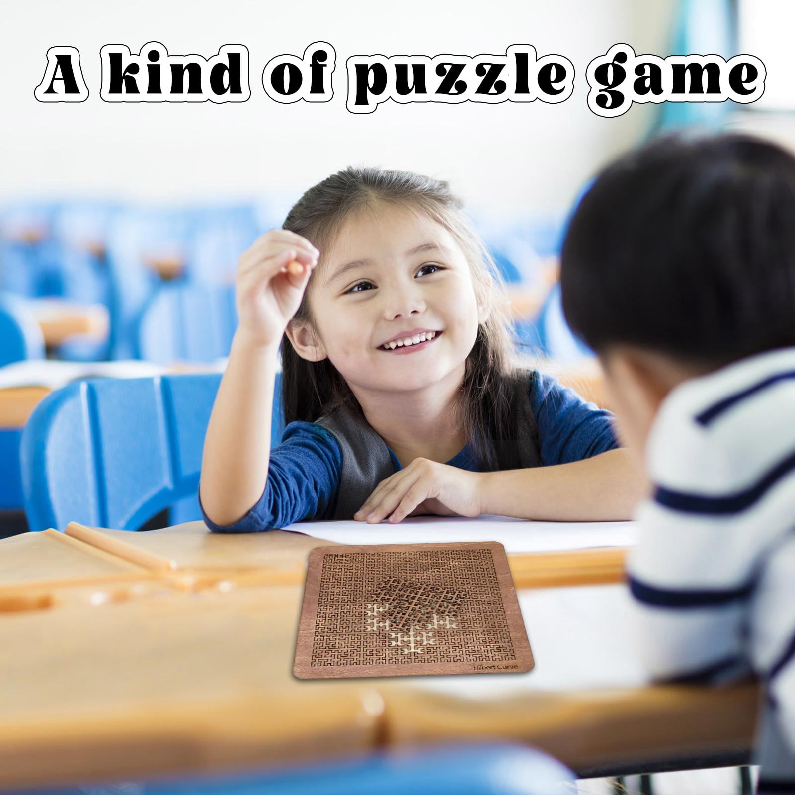 Fractal Tray Puzzles, Hilbert Curve Wooden Jigsaw Puzzle, Challenging ...