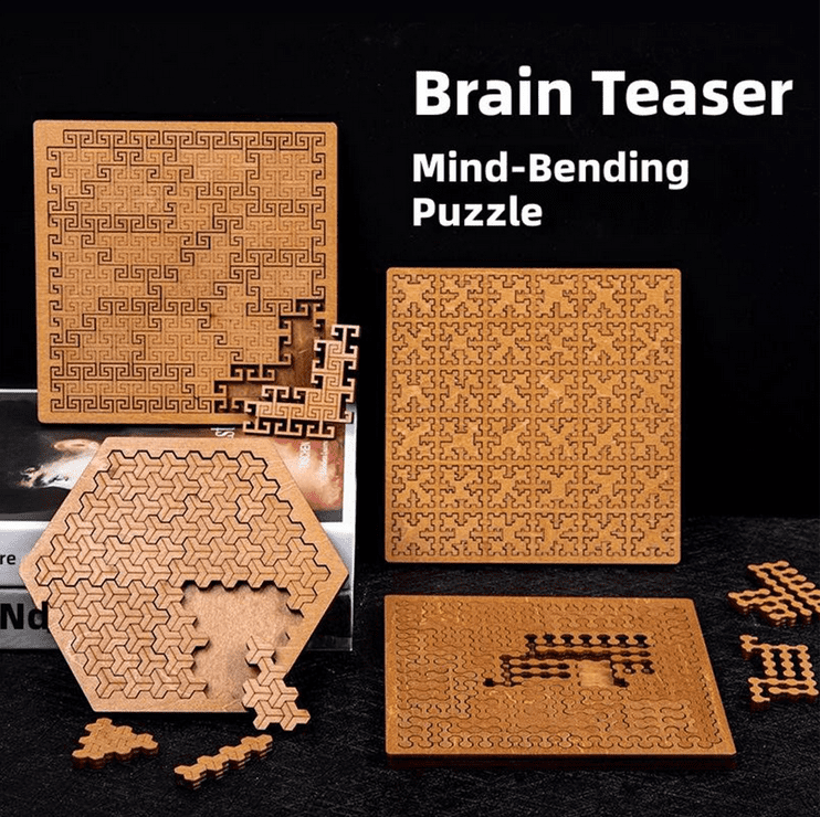 Fractal Tray Puzzles, Mind Bending Wooden Jigsaw Puzzle Unique ...