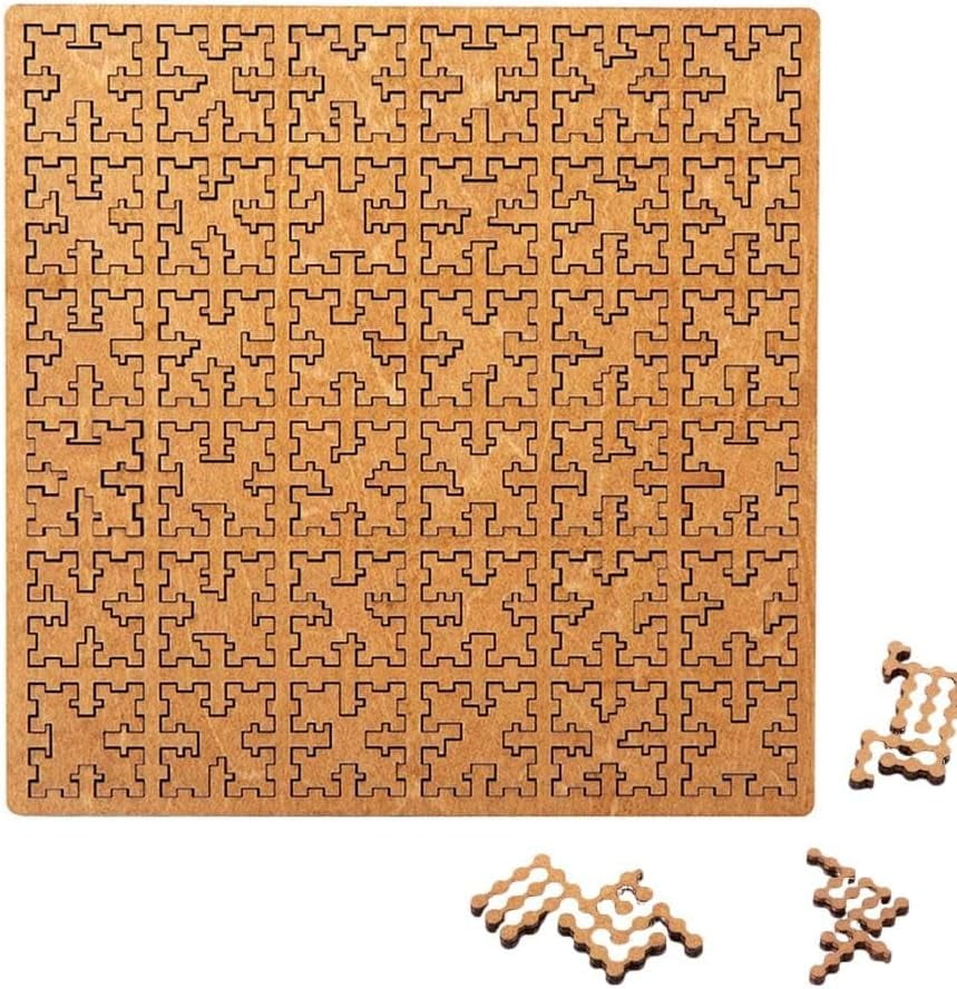 Fractal Tray Puzzles, Unique Irregular Wooden Puzzles, Hard Difficult ...