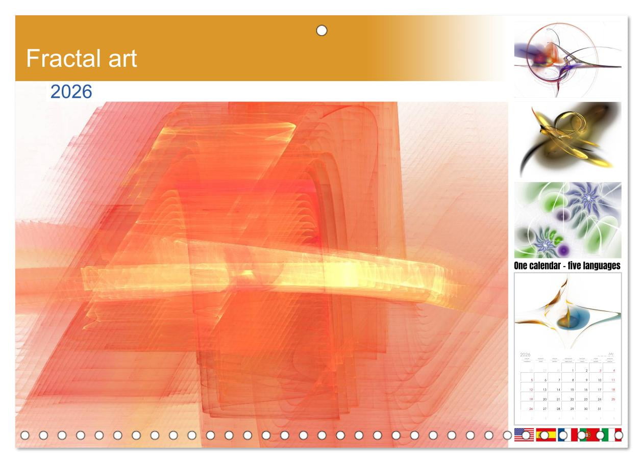 Fractal art (Monthly Wall Calendar 2026 11.7 x 16.5 (open)), CALVENDO ...