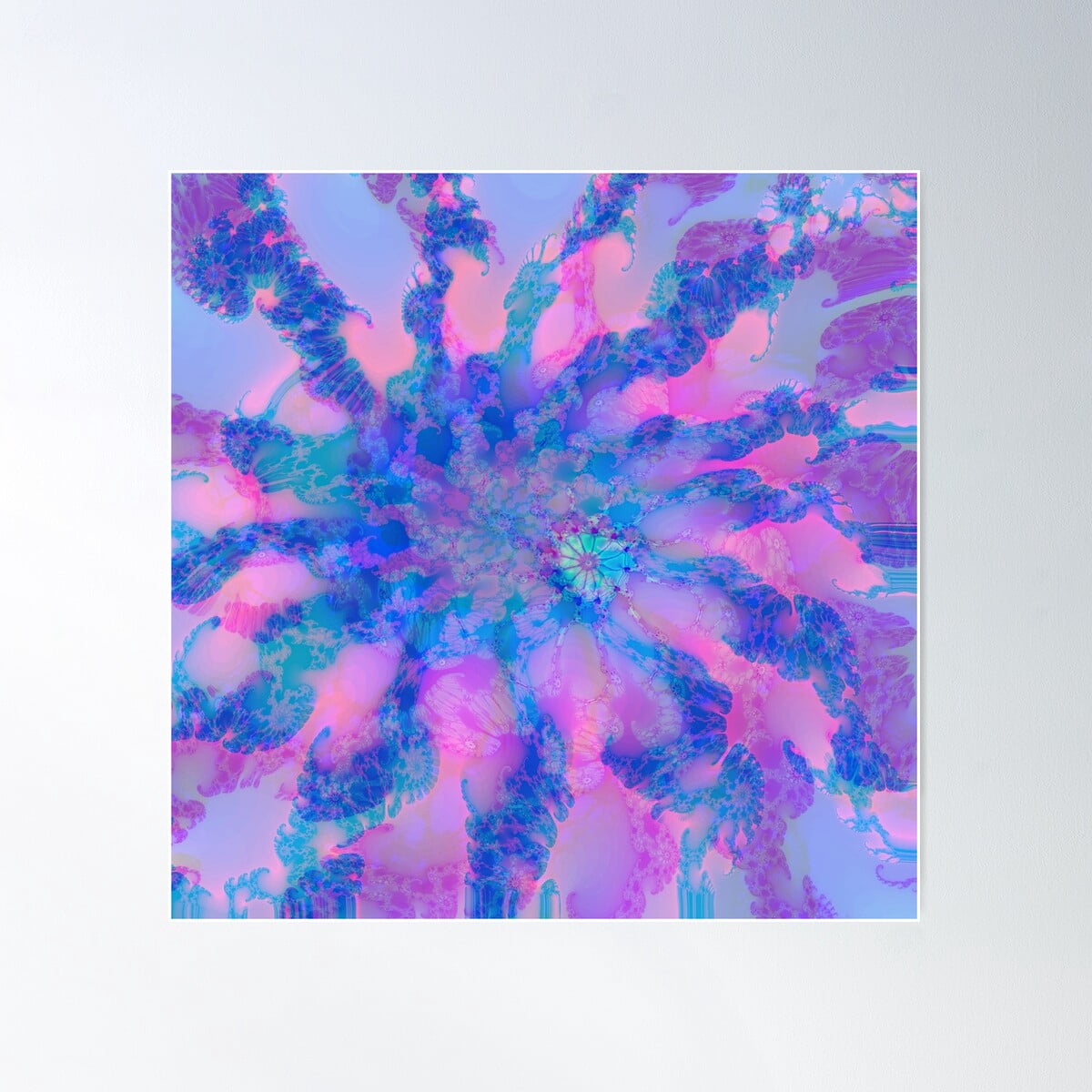 Fractalize Storm Clouds Of Flower Petals Poster Wall Art, Modern Wall ...