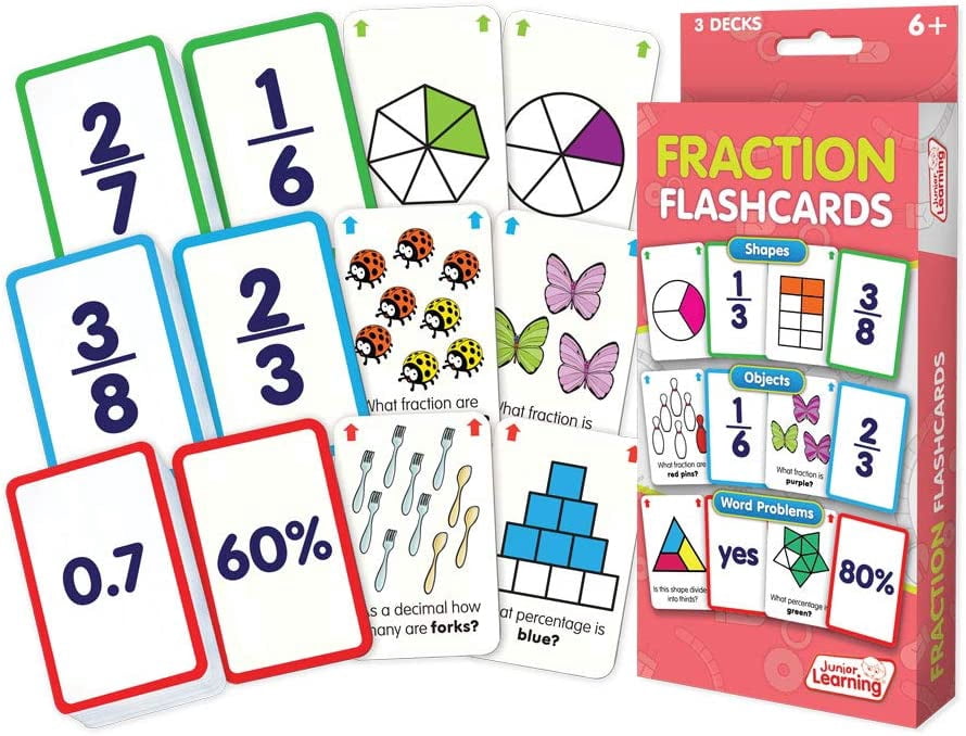 Fraction Flashcards Multi - Walmart.com