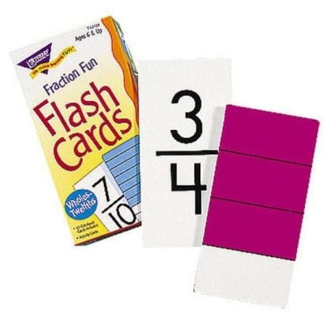 Fraction Fun Flash Cards, Multi Color - 96 per Pack - Pack of 3 ...