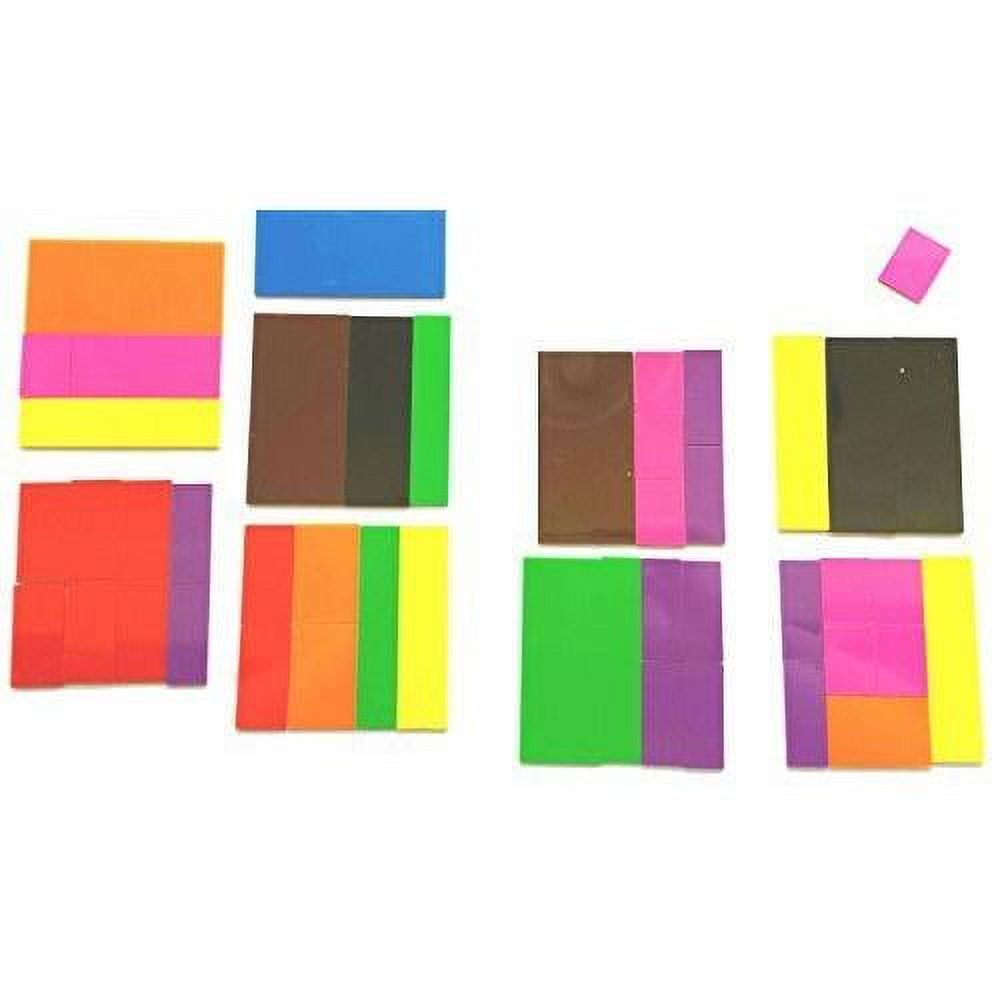 Fraction Squares Math Manipulatives 51pc with Storage Container ...