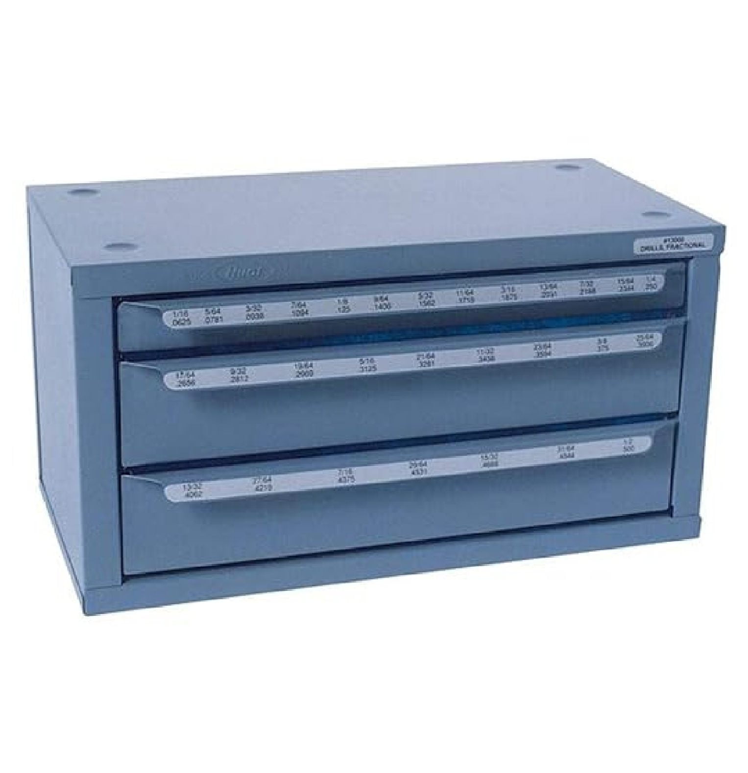 Fractional Drill Bit Organizer Cabinet - 1/16" to 1/2" Drill Bit ...