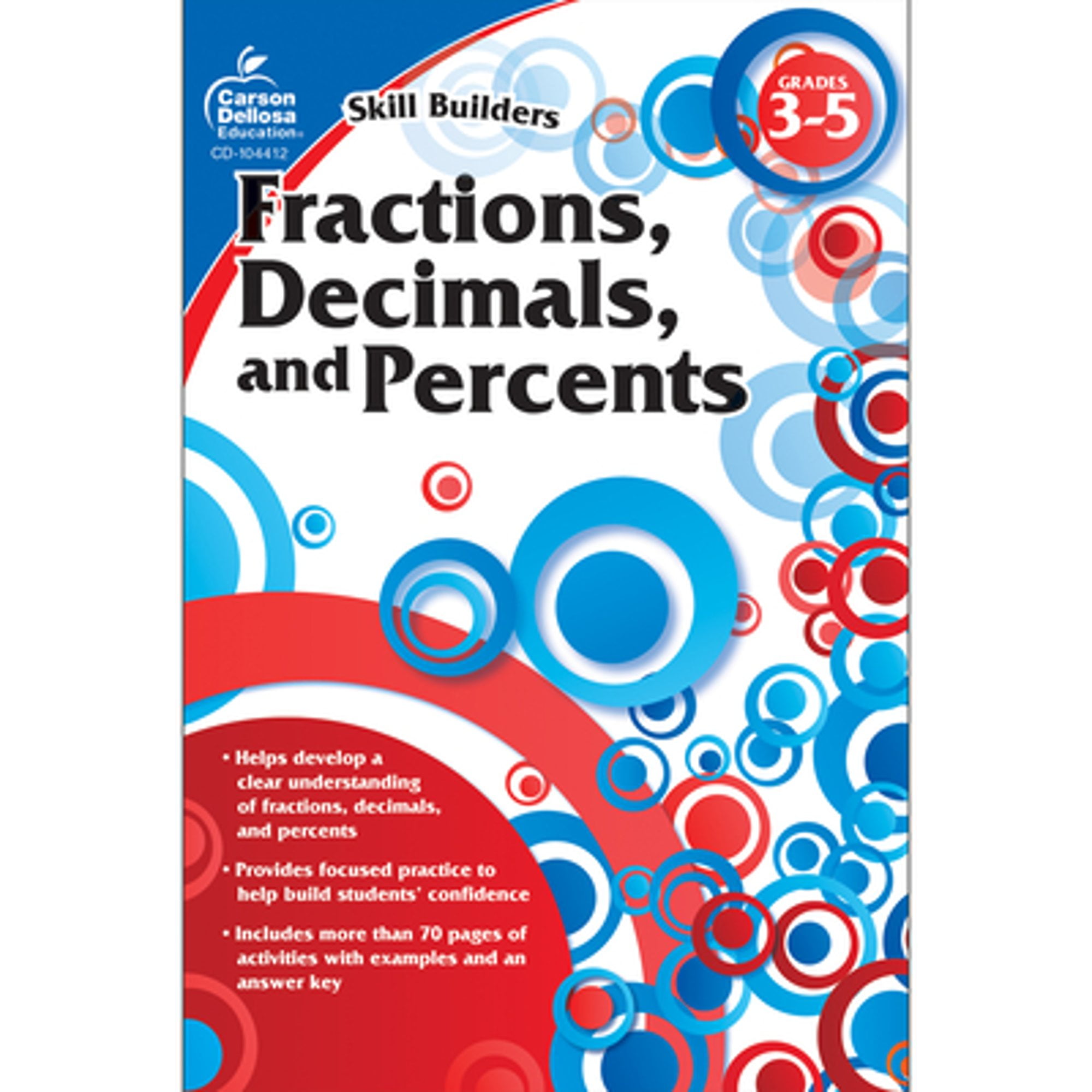 Pre-Owned Fractions, Decimals, and Percents, Grades 3 - 5 (Skill ...
