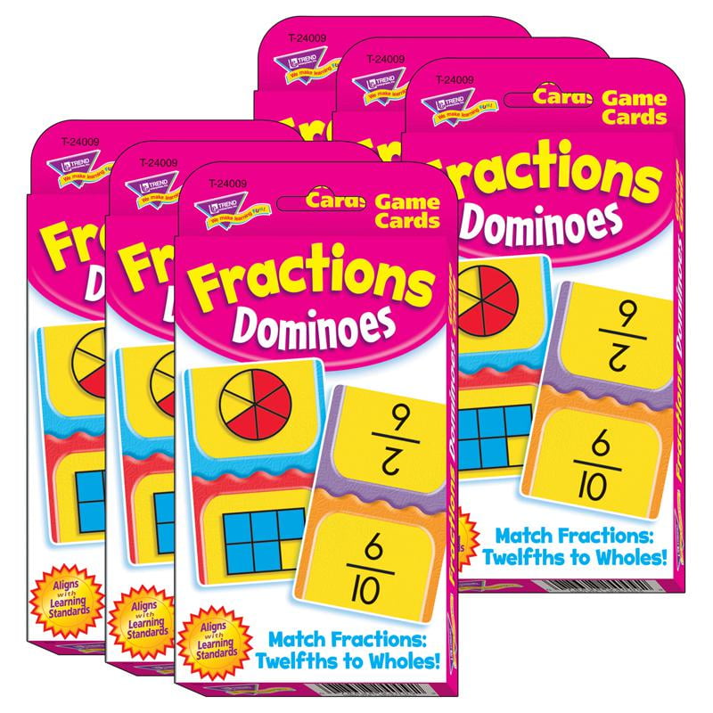 Fractions Dominoes Challenge Cards, 6 Packs, by TREND - Walmart.com