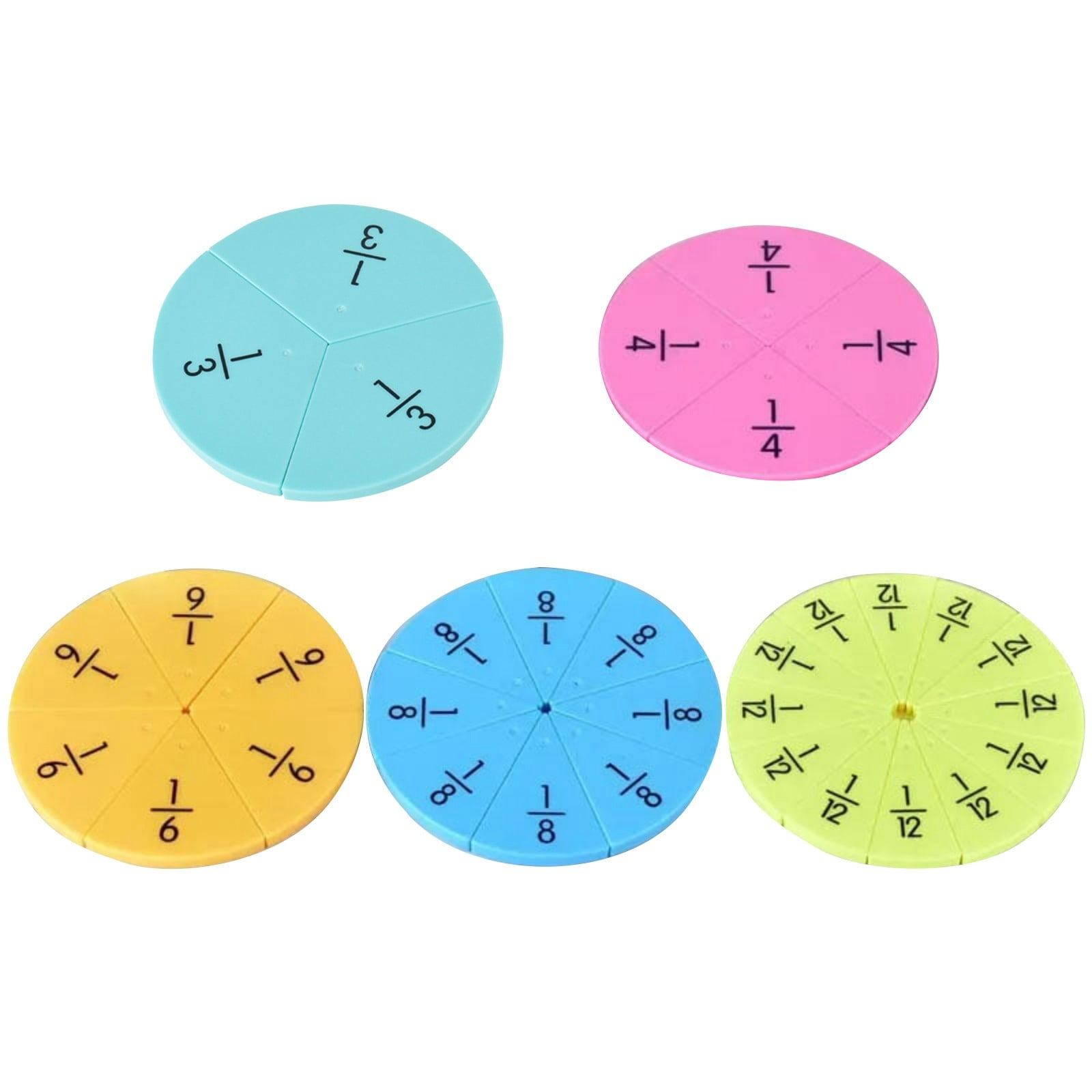 Fractions Learning Set Educational Math Kit for Kids with Colorful ...