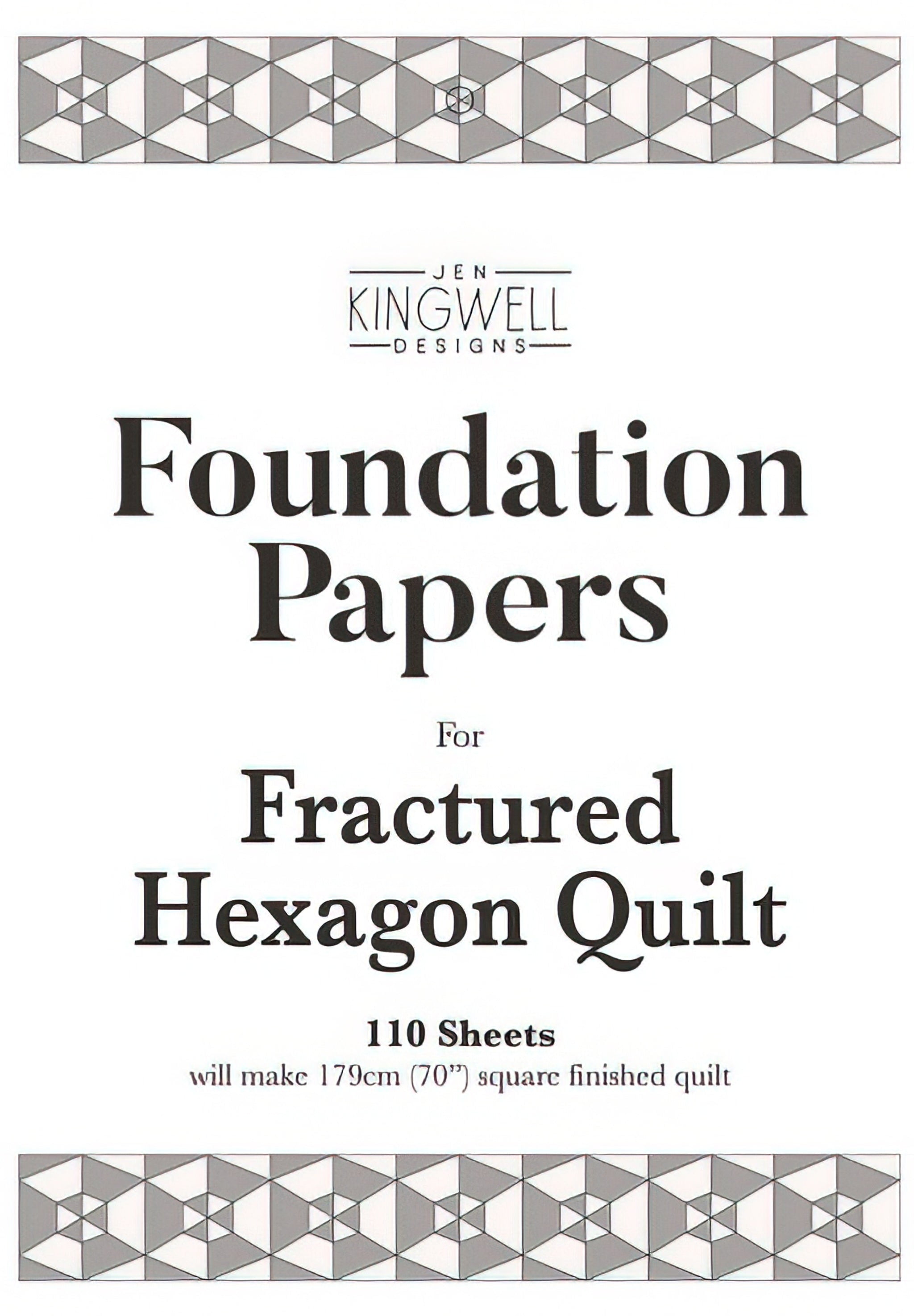 Fractured Hexagon Quilt Foundation Papers by Jen Kingwell - Walmart.com