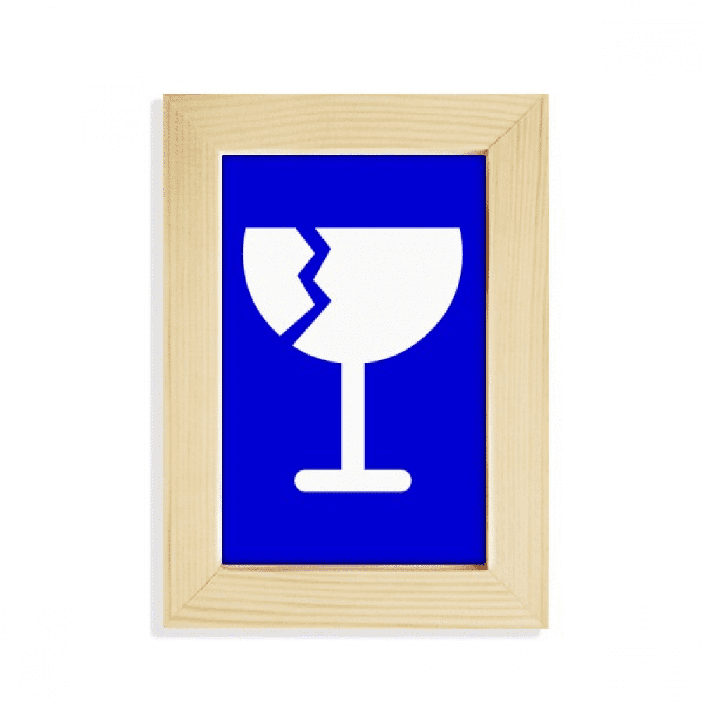 Fragile Blue Square Warning Mark Desktop Display Photo Frame Picture ...
