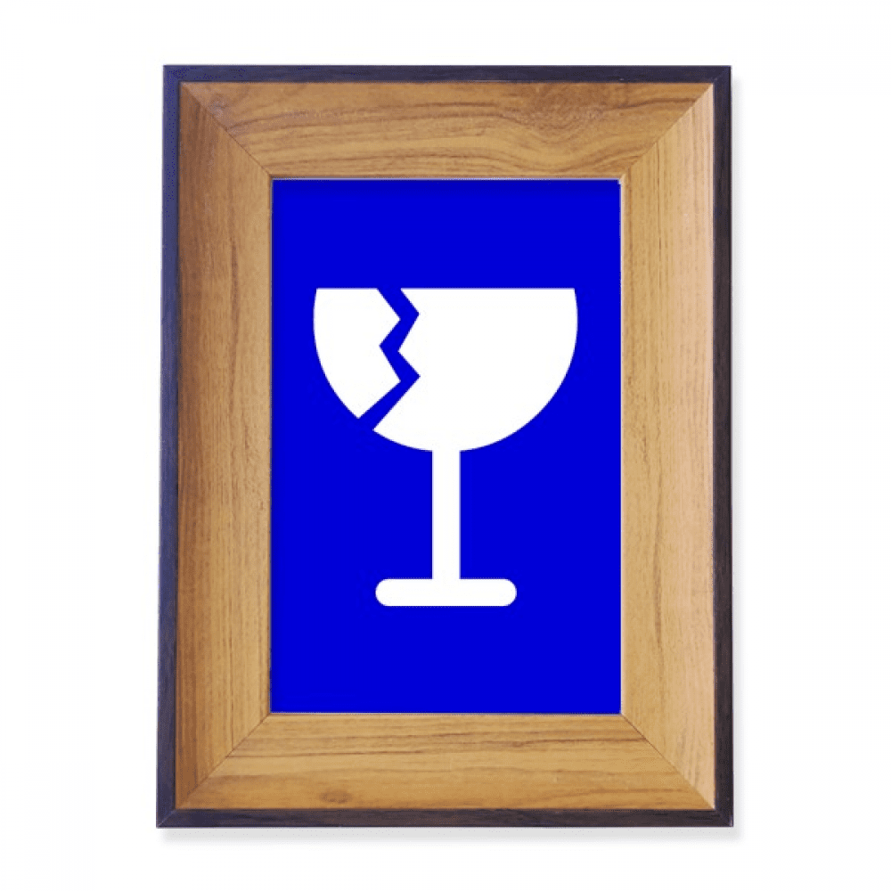 Fragile Blue Square Warning Mark Photo Frame Exhibition Display Art ...
