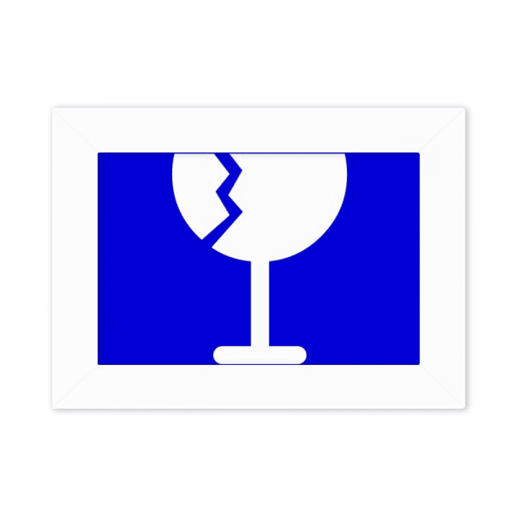 Fragile Blue Square Warning Mark Photo Mount Frame Picture Art Painting ...