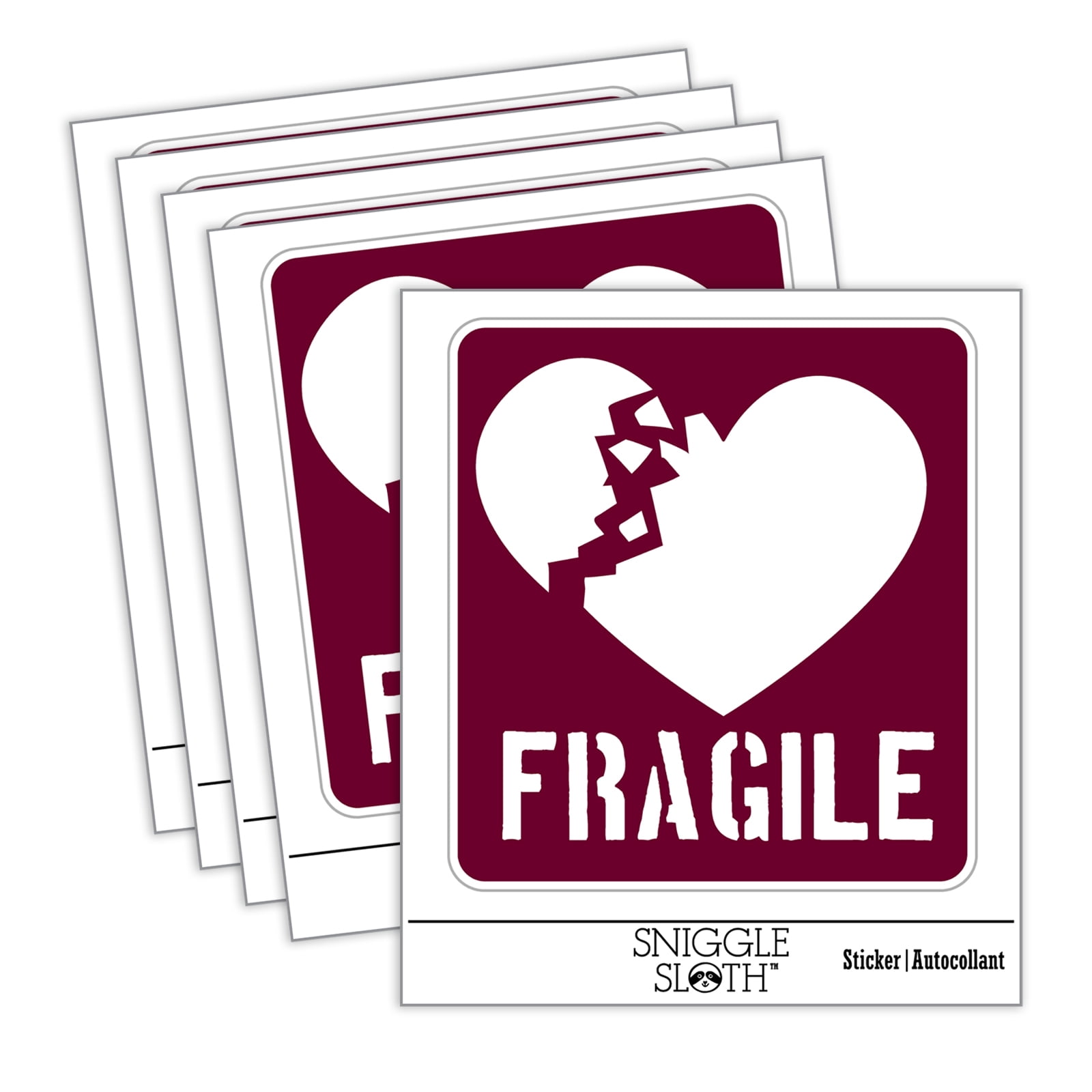 Fragile Broken Heart Car Window Bumper Water Bottle Phone Tablet Laptop ...