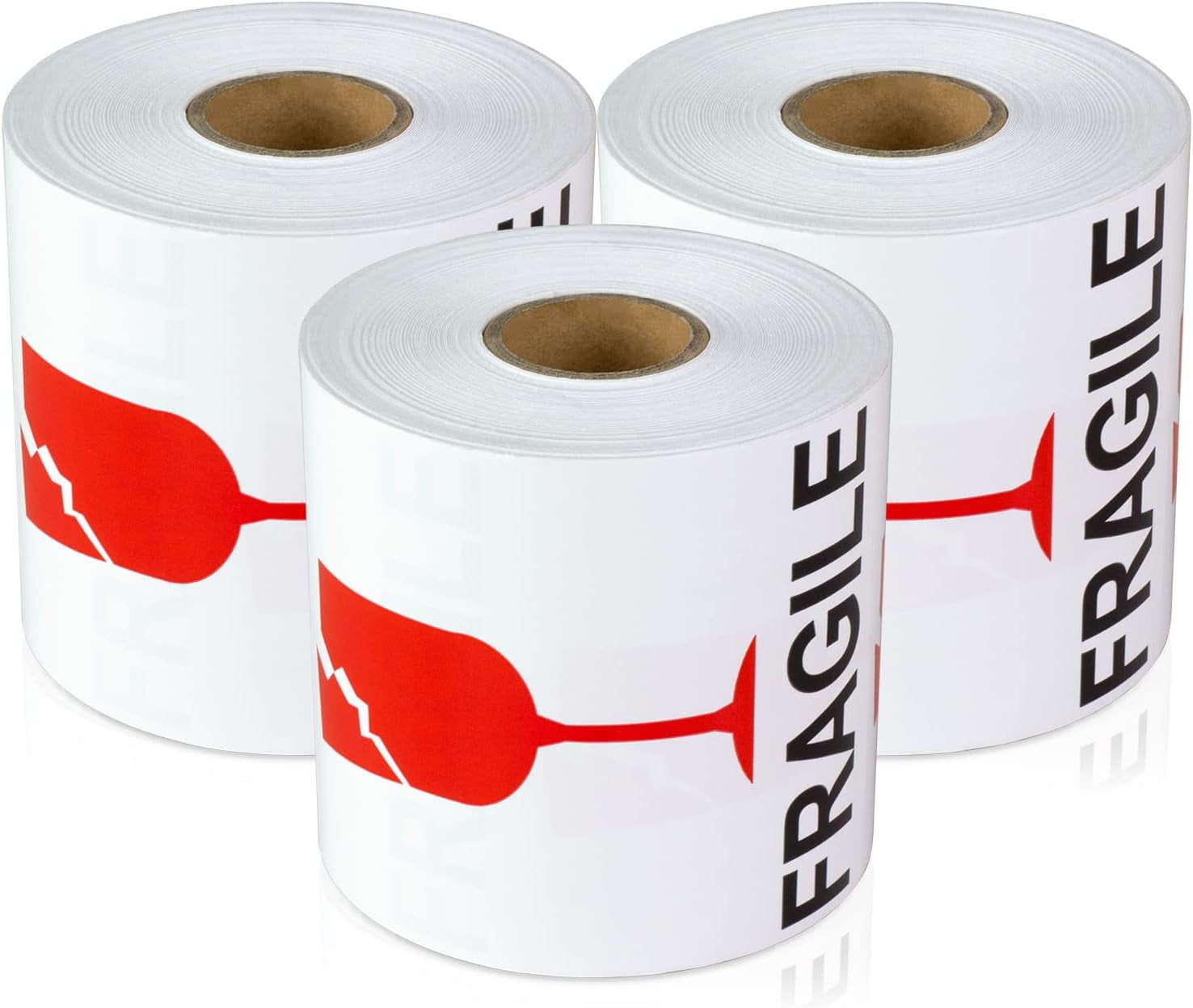 Fragile, Glass Labels (3 x 4 inch, Red - 900 Labels) Glass, Handle with ...