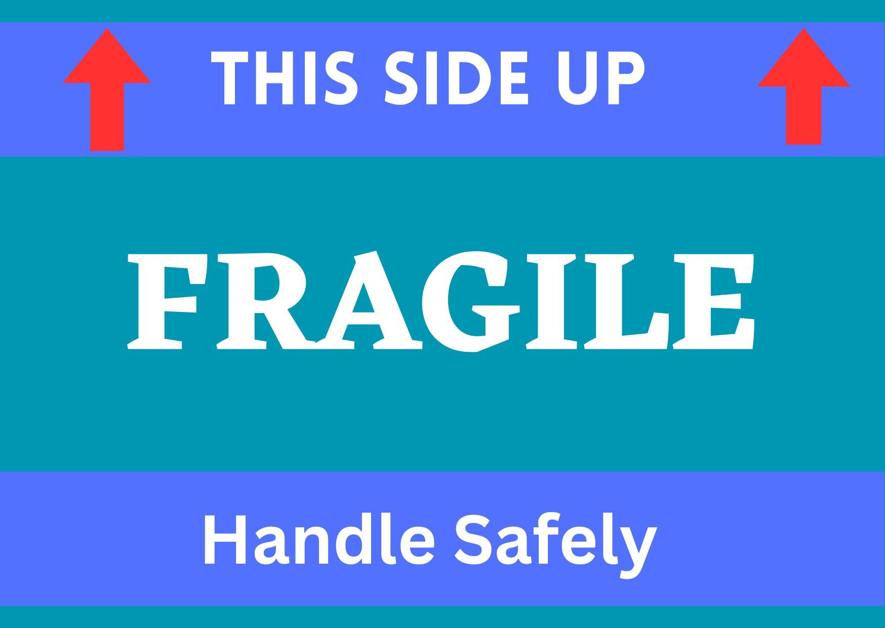 Fragile Handle With Care Stickers for Packaging & Shipping | 4 x 3 ...