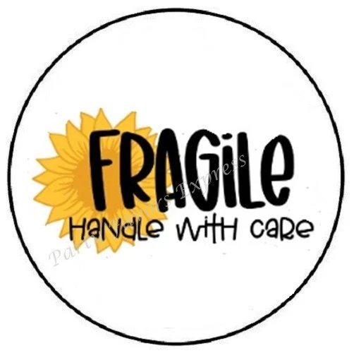 Fragile Handle With Care Sunflower Stickers Phone Decal Water Bottle ...