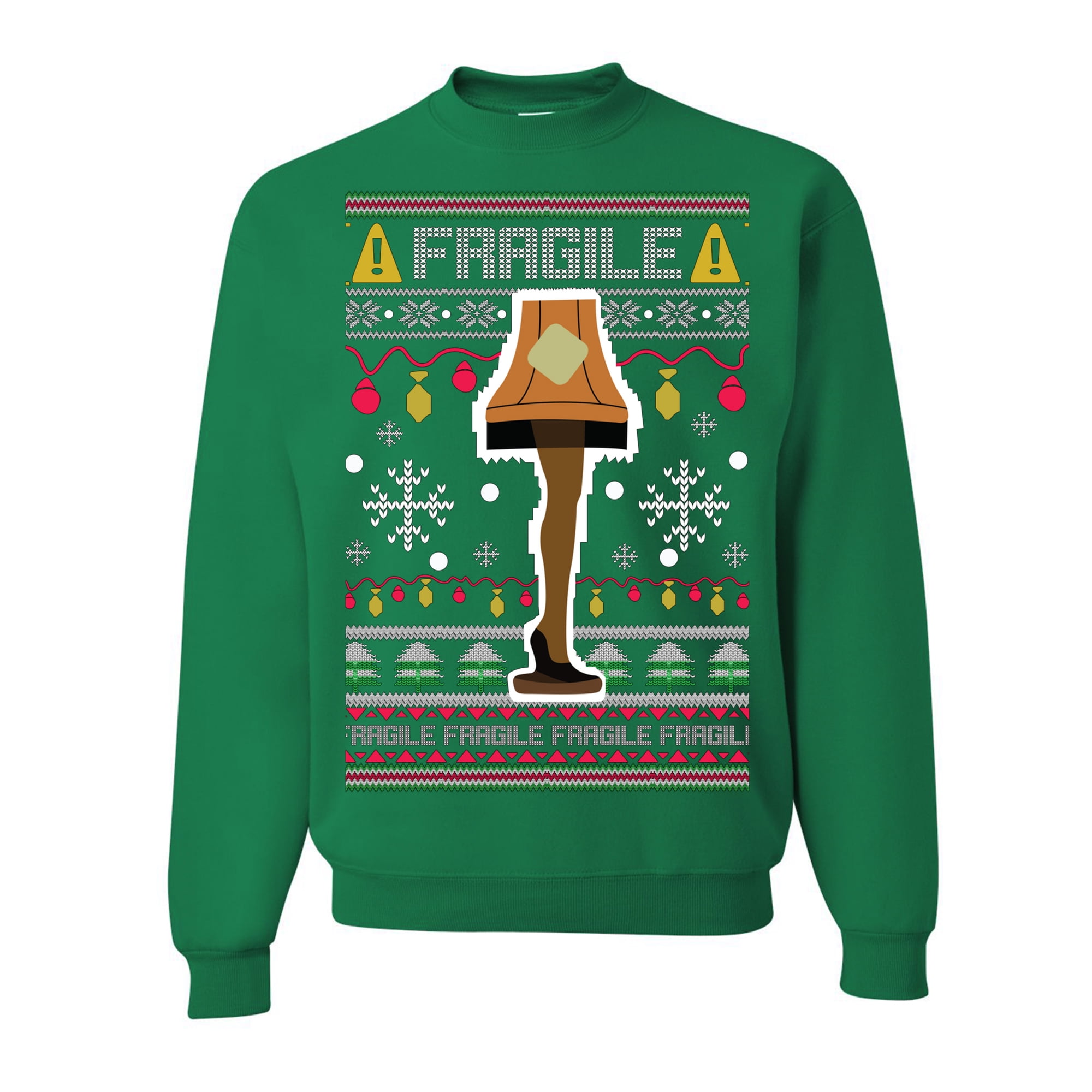 Fragile Leg Lamp Christmas Story Ugly Christmas Unisex Crew Neck ...