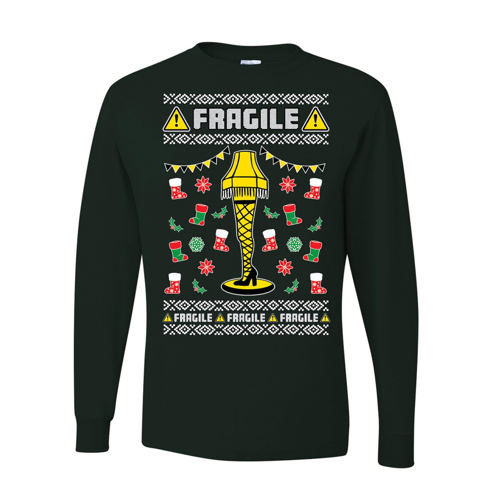 Fragile Leg Lamp Ugly Christmas Story Newest Ugly Christmas Unisex Long ...