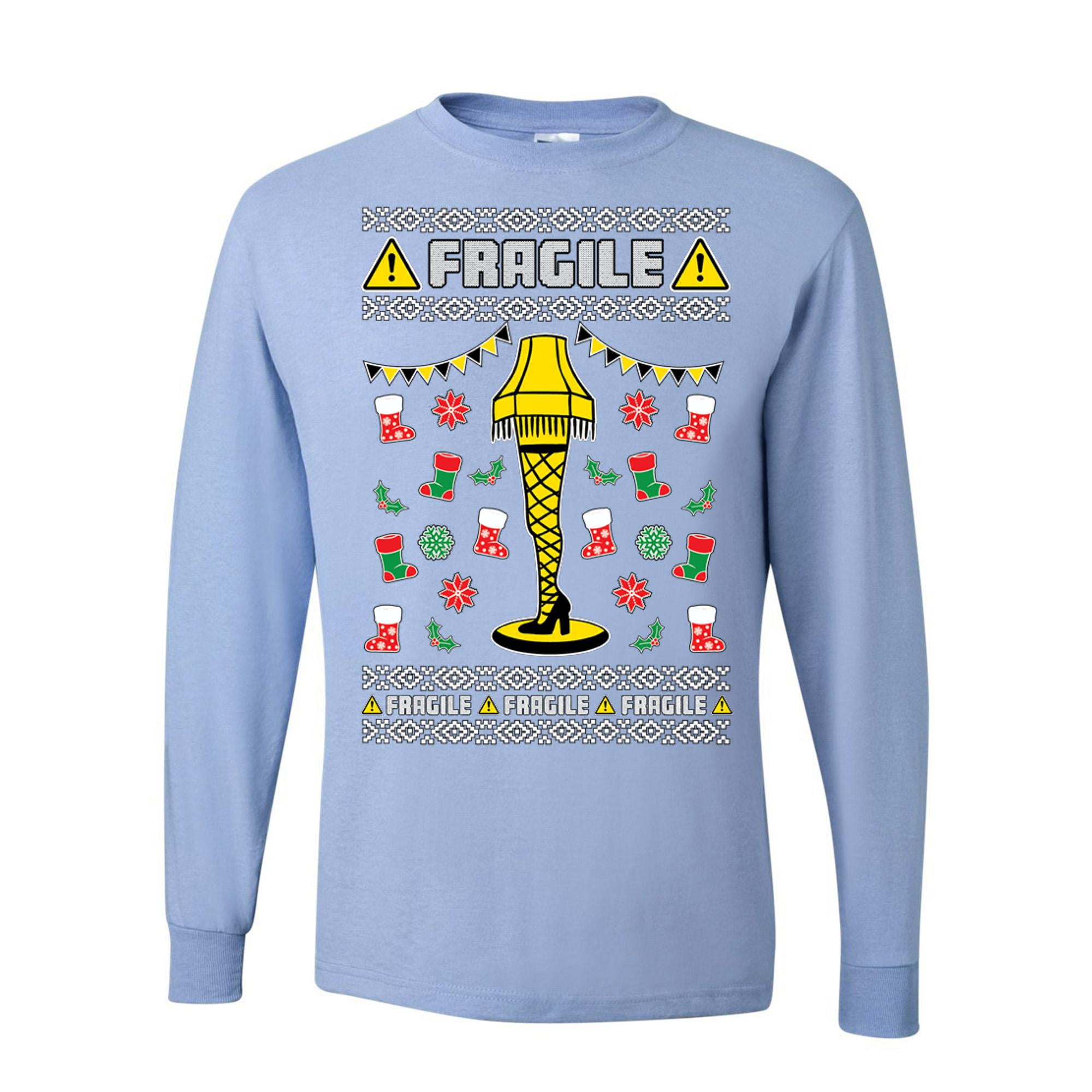 Fragile Leg Lamp Ugly Christmas Story Newest Ugly Christmas Unisex Long ...